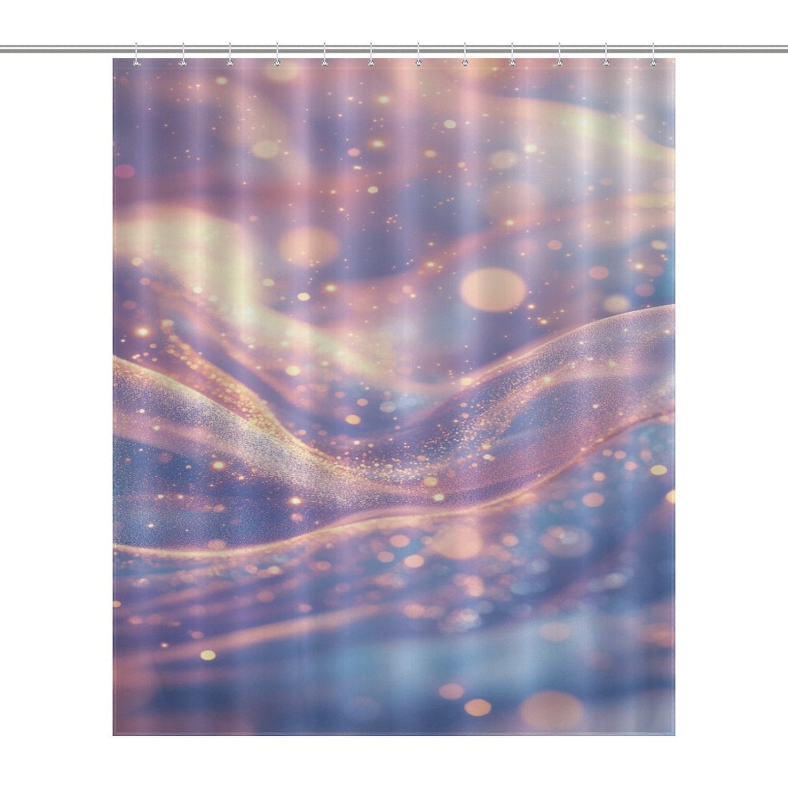 Purple Blue And Gold Wave Shower Curtain Modern Home Bathroom Bathtub ...