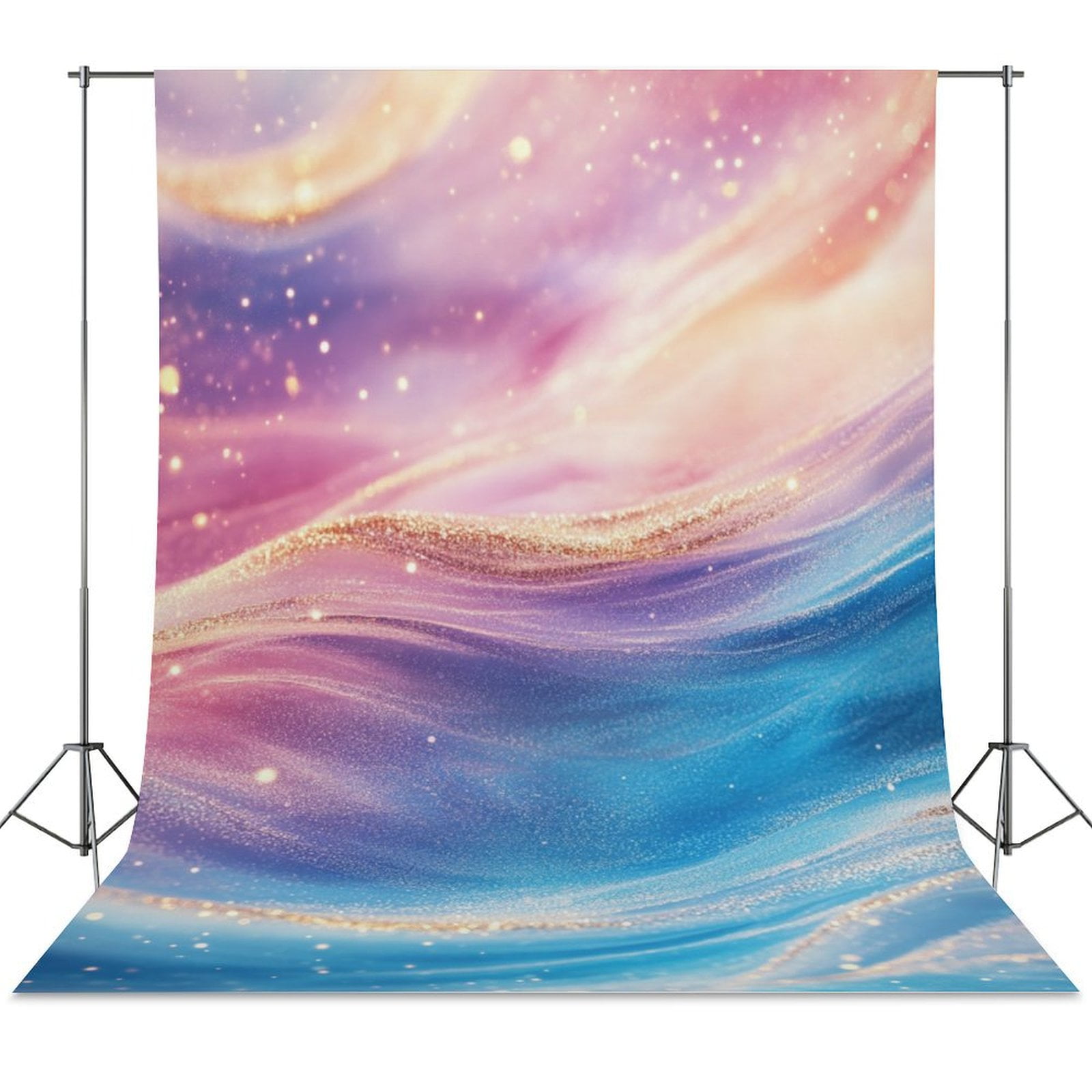 Purple Blue And Gold Wave Spring Wall Backdrop Background Floral ...