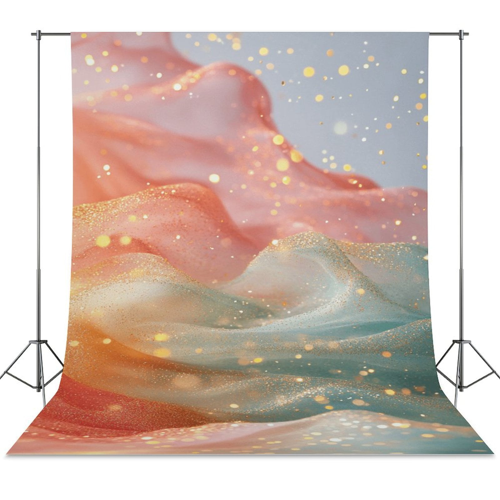 Purple Blue And Gold Wave Spring Wall Backdrop Background Floral ...