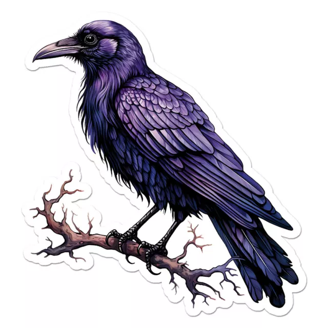 Purple Blue Crow Raven Sticker Phone Decal Water Bottle Stickers Car ...