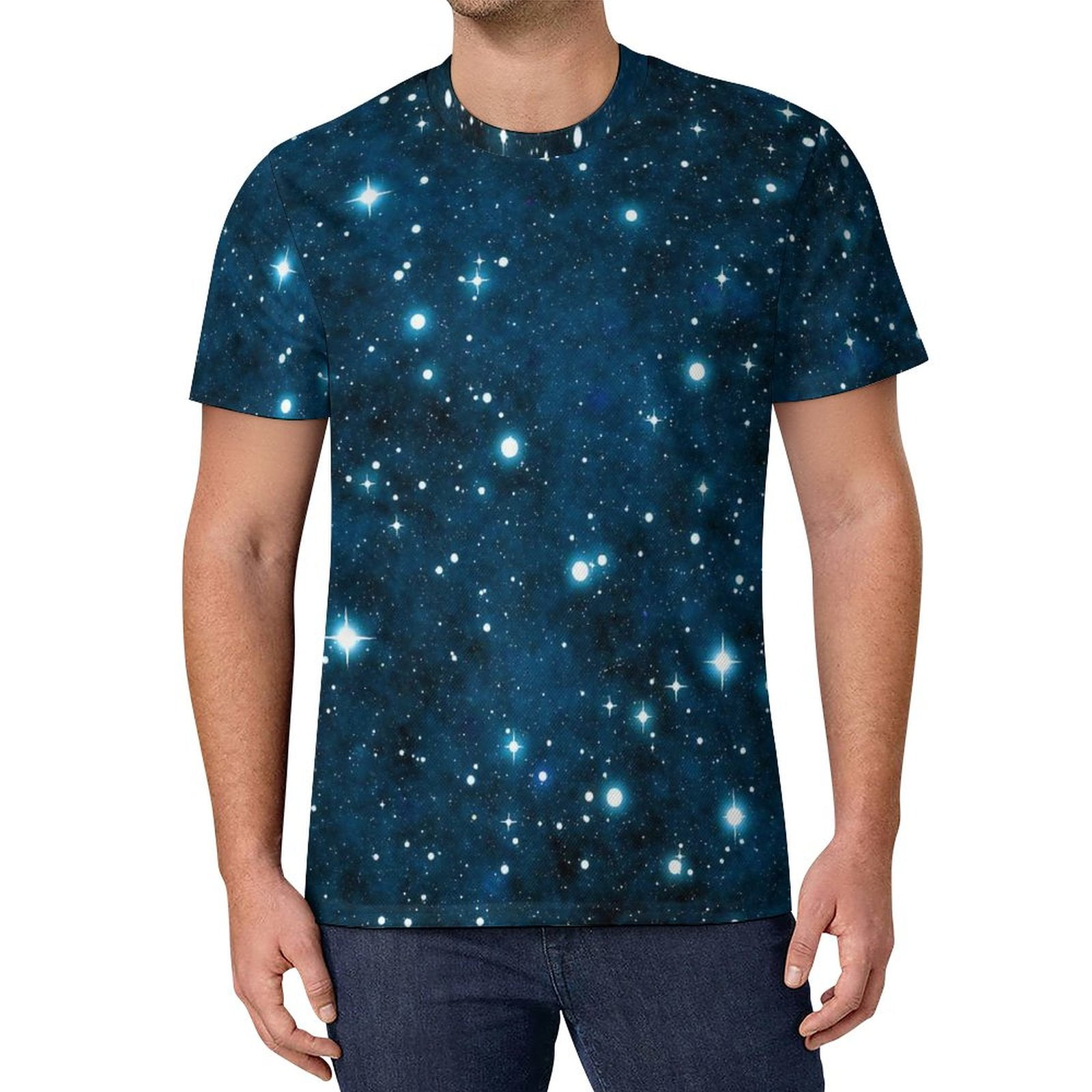 Purple Blue Galaxy Nebula T Shirt Man Stardust Graphic Streetwear T ...
