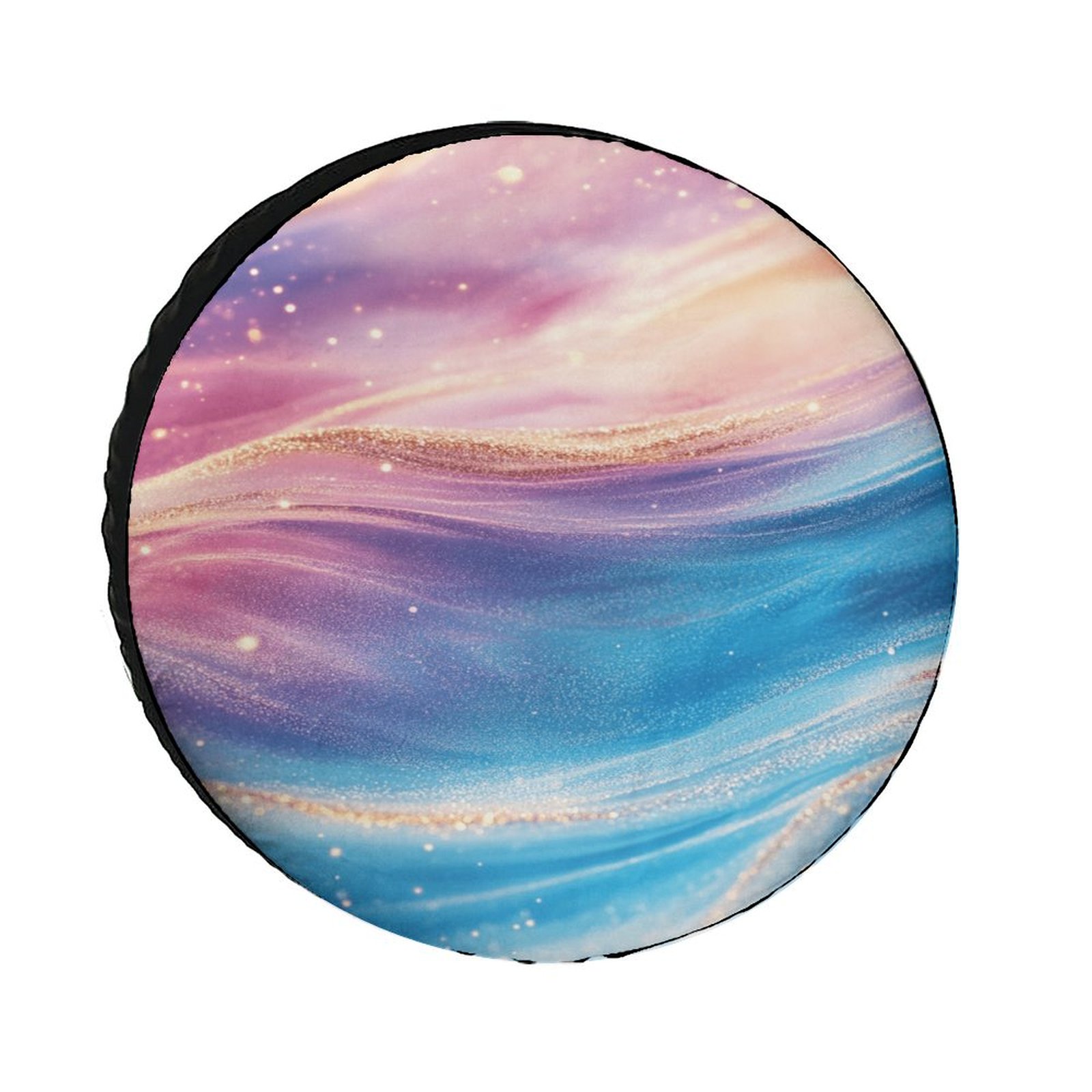 Purple Blue And Gold Wave Spare Tire Cover, Universal Wheel Tire Cover ...