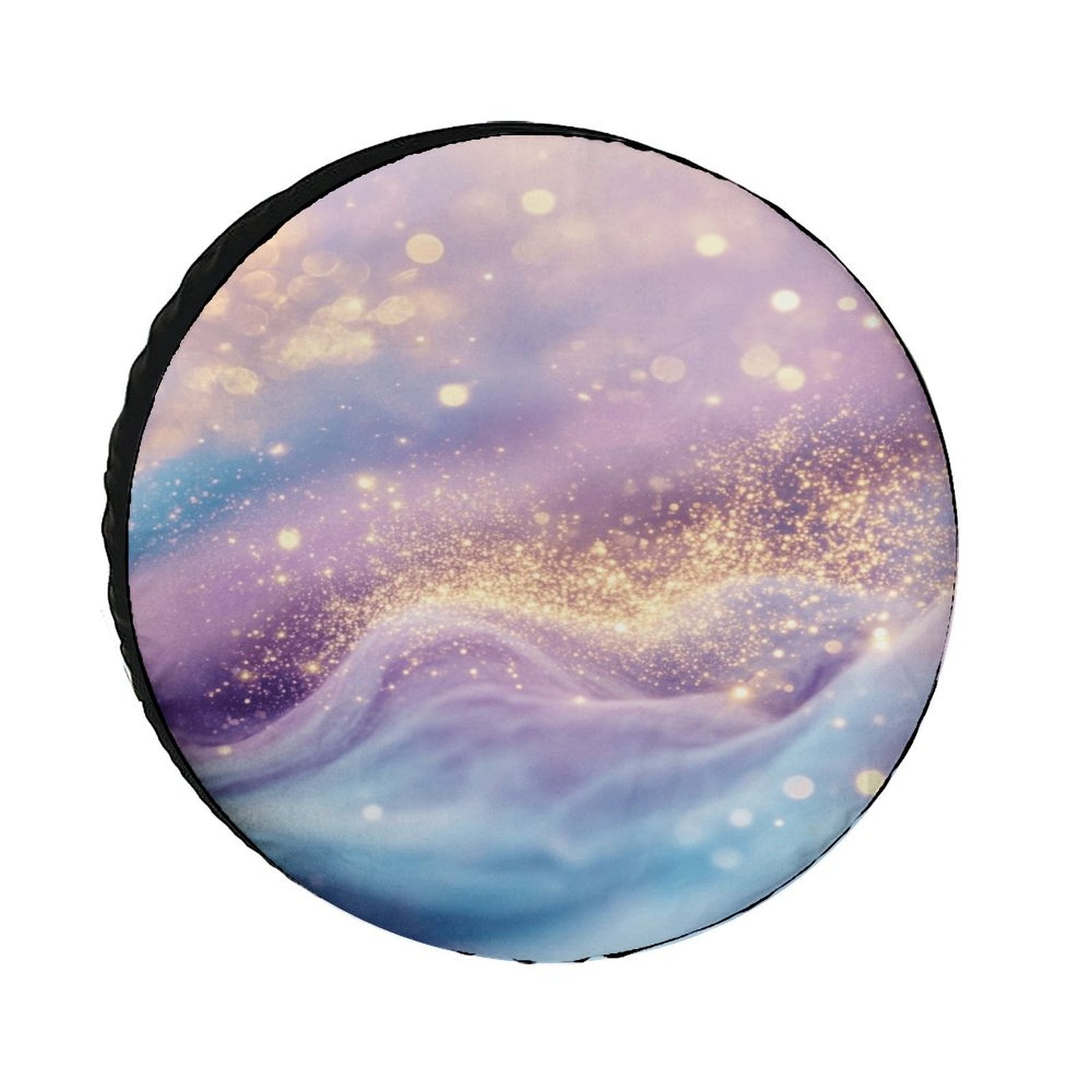 Purple Blue And Gold Wave Tire Cover Waterproof Dust-Proof Universal ...