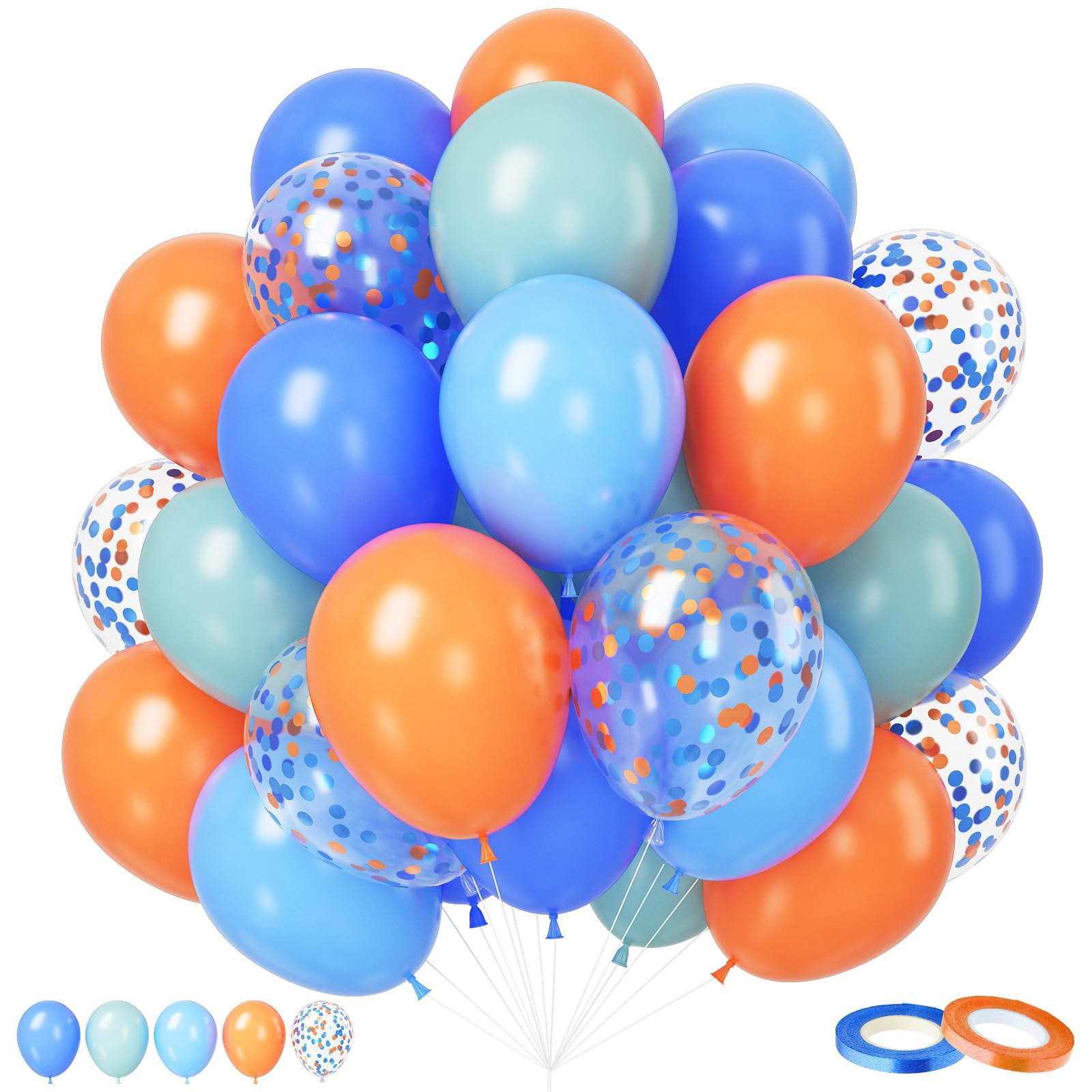 Purple Blue Teal Balloon,50 Pcs 12 Inches Metallic Blue Purple Teal ...