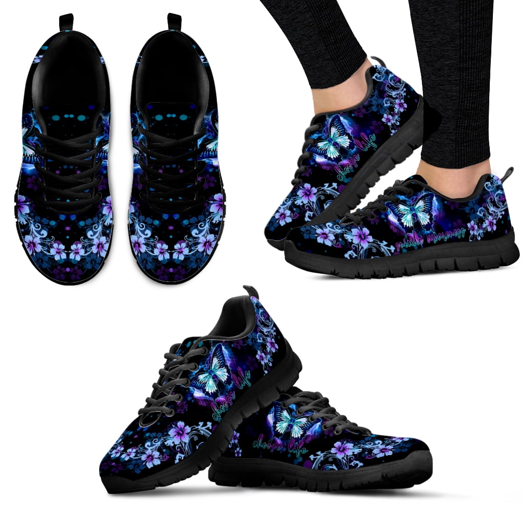 Purple Bohemian Mandala Flower Design Lightweight Outdoor Shoes ...