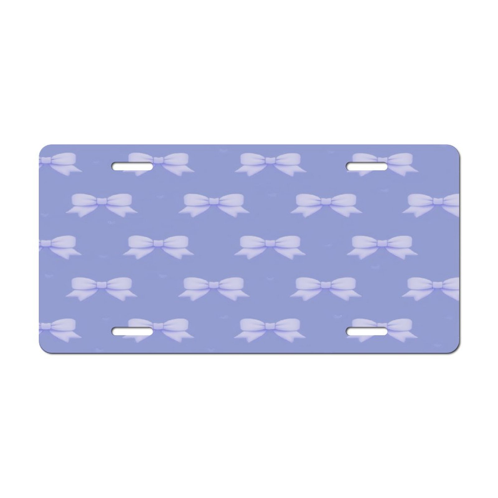 Purple Bow Pattern License Plate Lightweight Aluminum Automotive ...