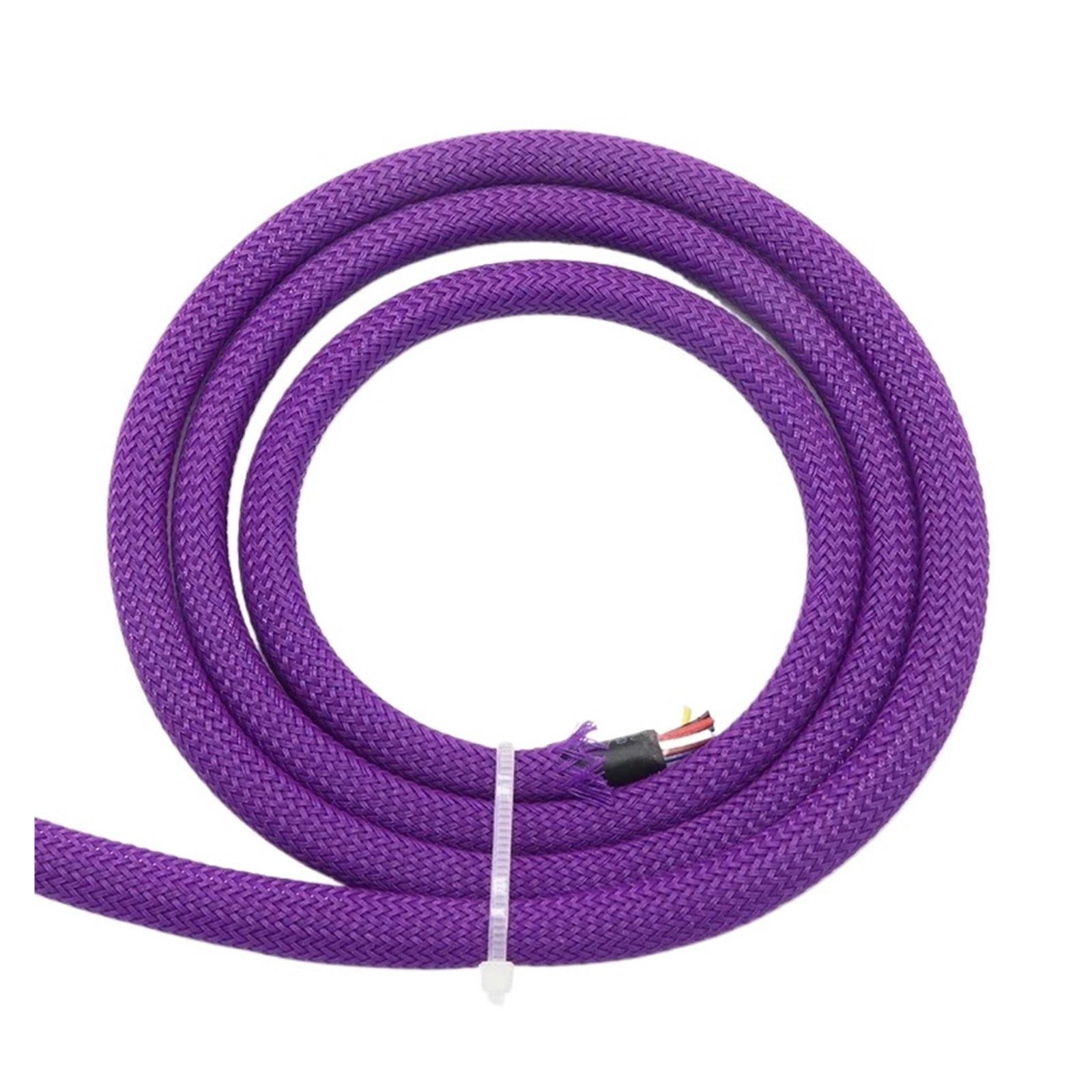 Purple Braid Sleeves High Density Insulated Sleeving Wire Wrap Sheath ...