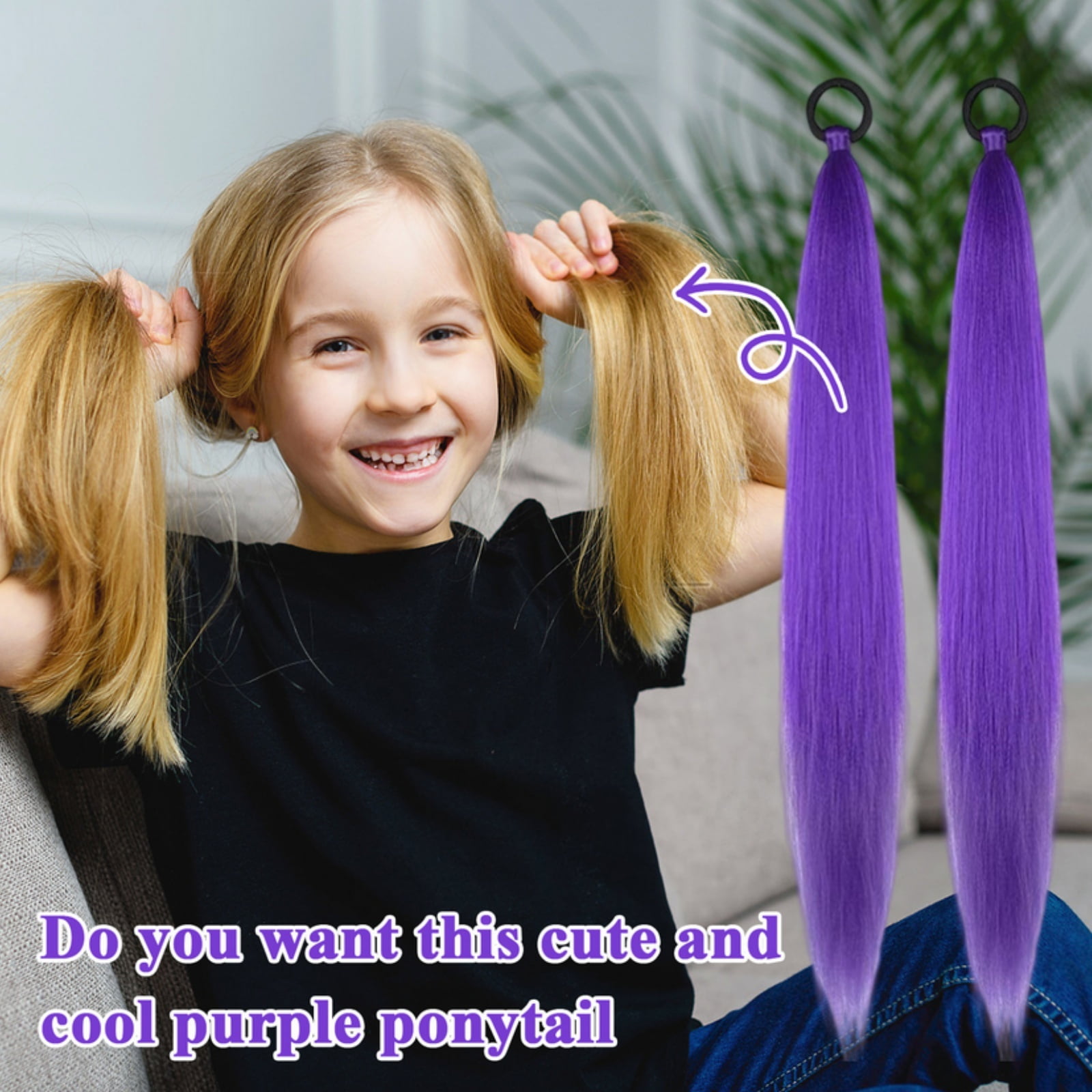 Purple Braiding Hair Extensions, Synthetic Pre-Stretched Purple ...