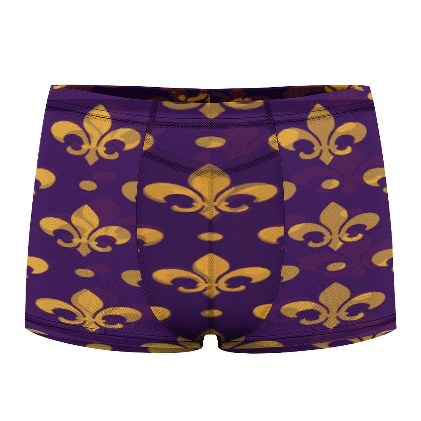 Purple Bright Mardi Gras - Fleur De Lis Men's Mesh Boxer Briefs Cooling ...