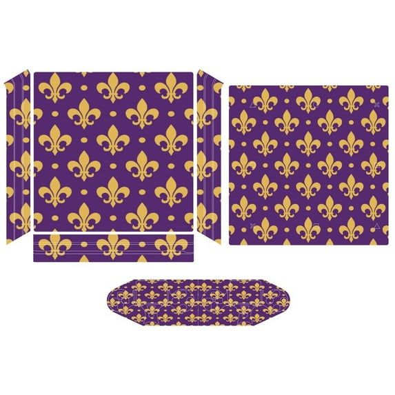 Purple Bright Mardi Gras - Fleur De Lis PS4/PS4 Pro/PS4 Slim Skin ...