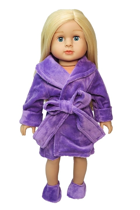 Purple Bathrobe for 18in Dolls | American Fashion World - Walmart.com