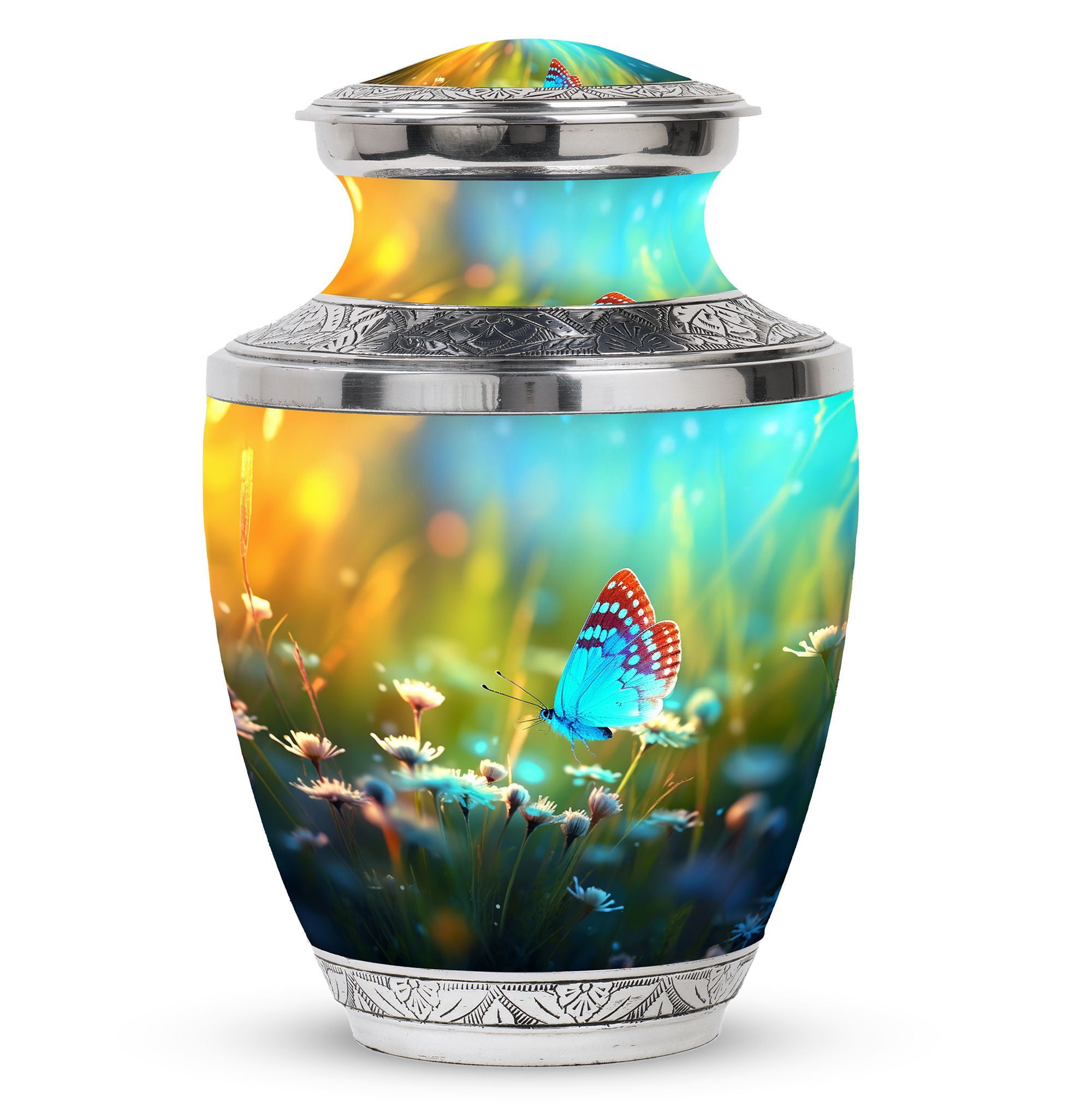 Purple Butterflies Fly Urn for Human Ashes, Large Urns for Ashes Adult ...