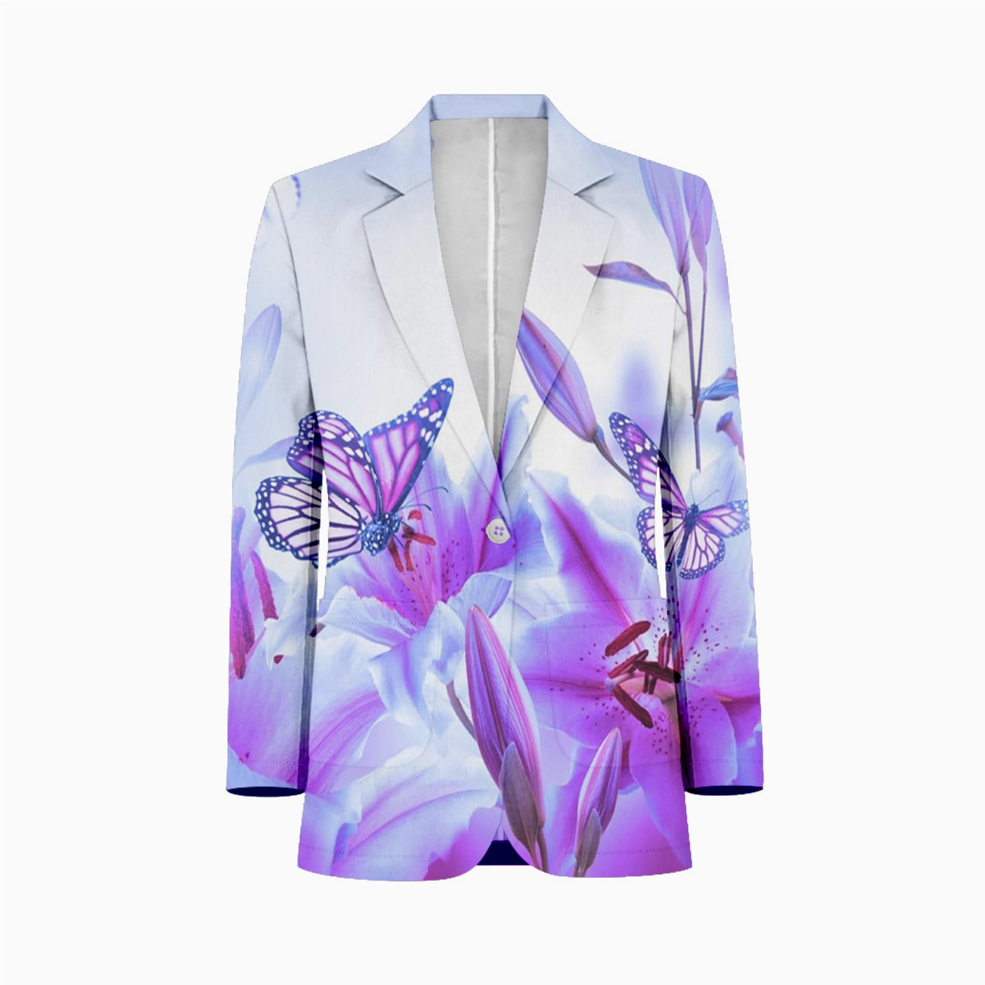 Purple Butterfly (2) Customized Men's Suits full man Shawl Collar ...
