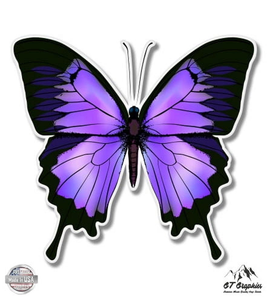 Purple Butterfly Beautiful - 12" Vinyl Sticker Waterproof Decal ...
