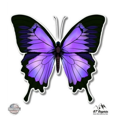 Blue Butterfly - 3" Vinyl Sticker - For Car Laptop Water Bottle Phone ...