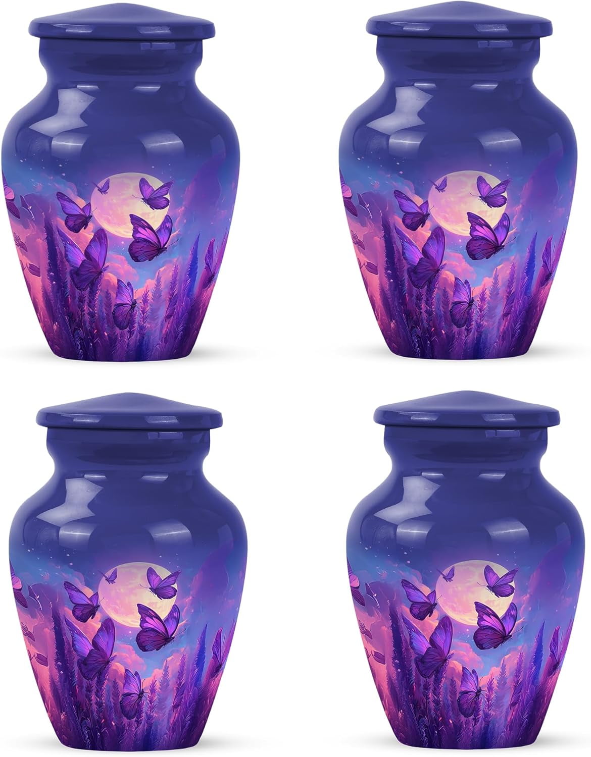Purple Butterfly Cremation Urn for Ashes Adult Male - Small Keepsake ...