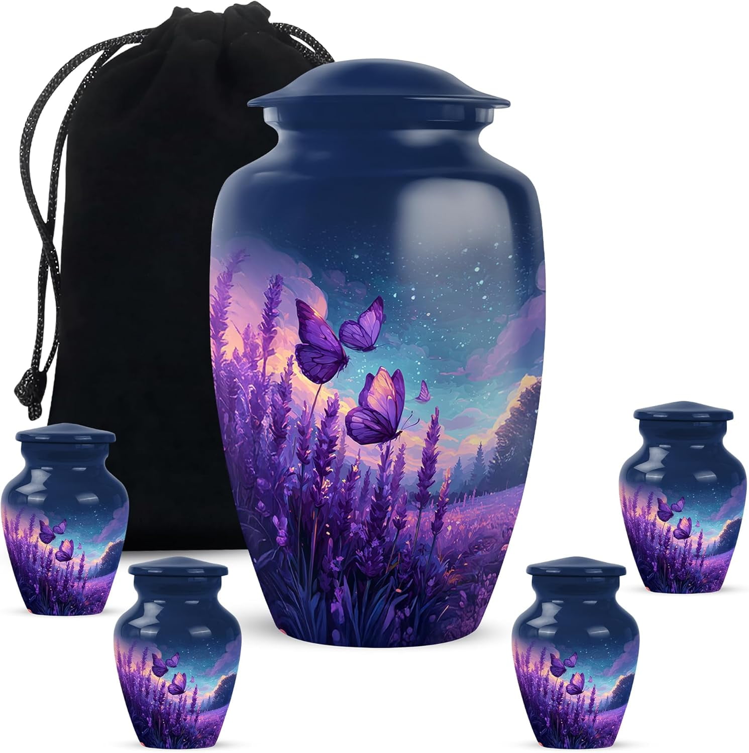 Purple Butterfly Cremation Urns for Adults Male & Female - Mini ...
