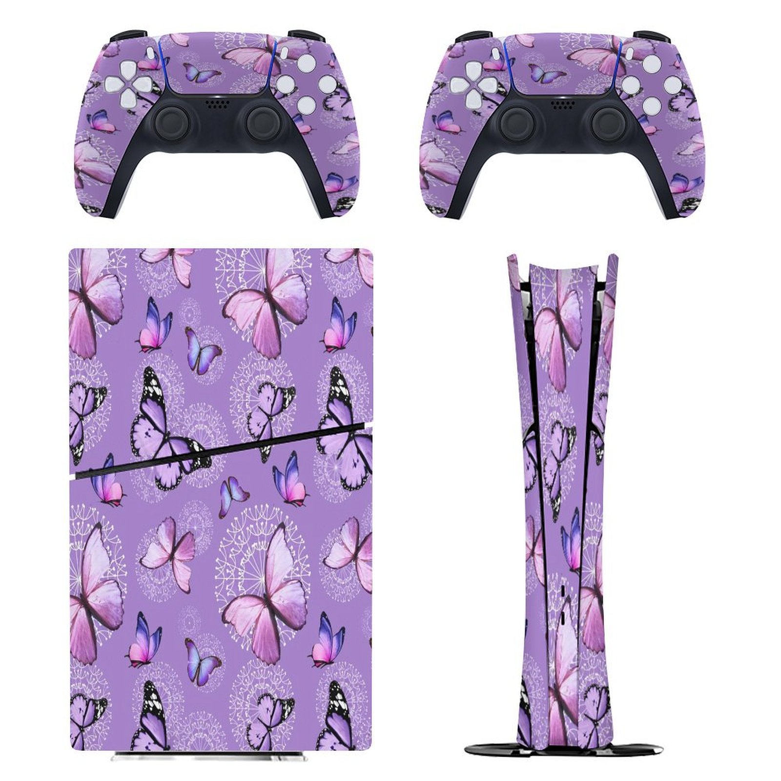 Purple Butterfly Dandelion PS5/PS5 Pro/PS5 Slim Digital Disc Skin ...