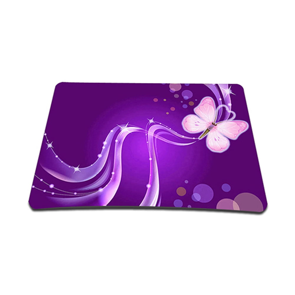 Purple Butterfly Floral Colored 1 X Standard 7 x 9 Rectangle Non - Slip ...