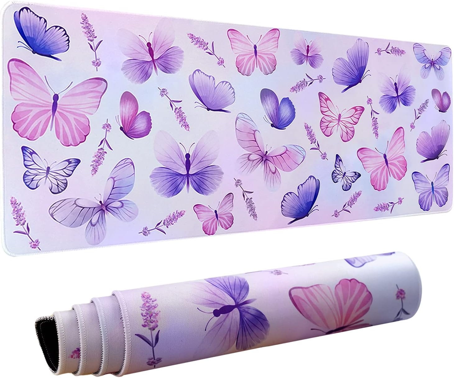 Purple Butterfly Mouse Pad XL, Extended Large Gaming Mouse Pad ...