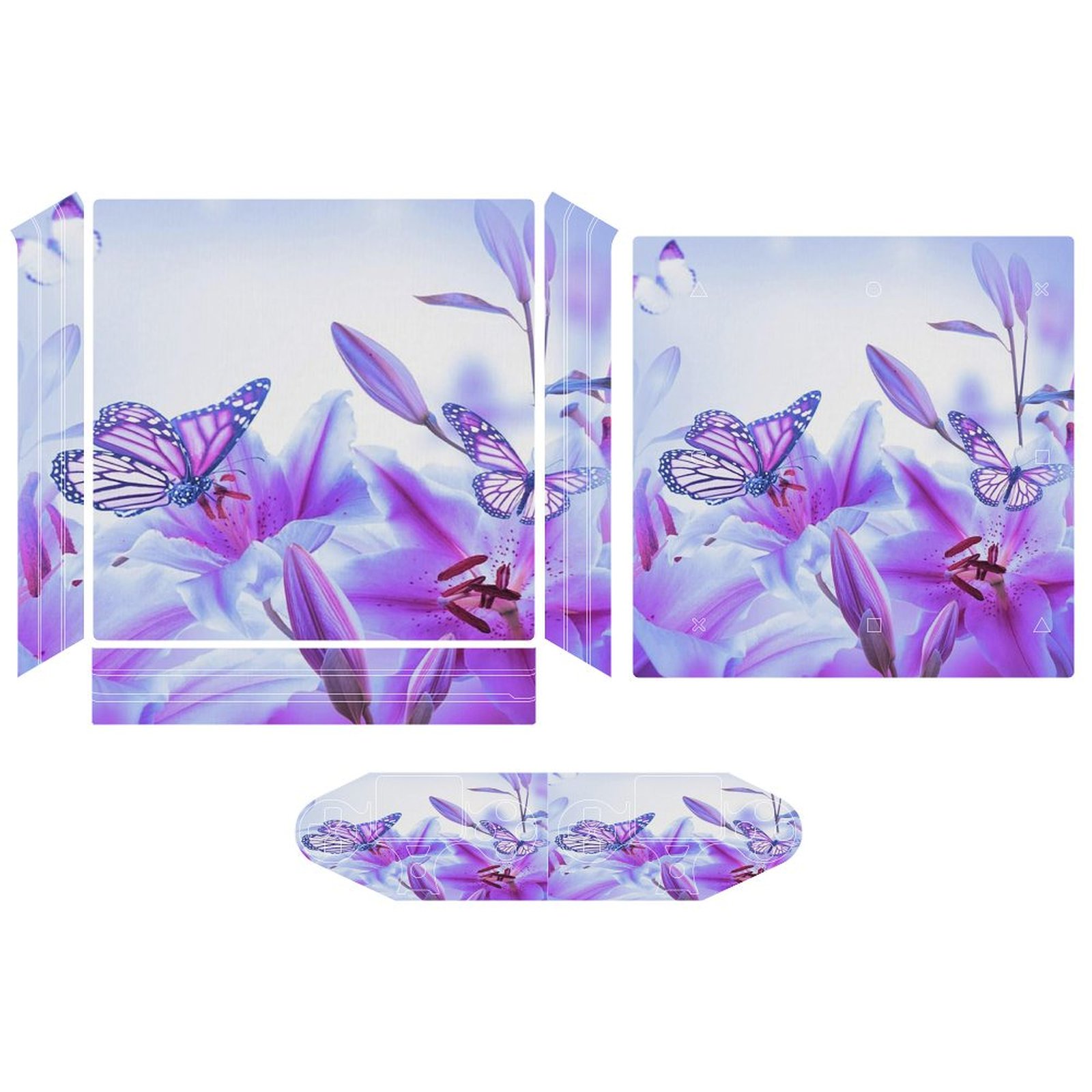 Purple Butterfly PS4/PS4 Pro/PS4 Slim Skin Sticker For Console And ...
