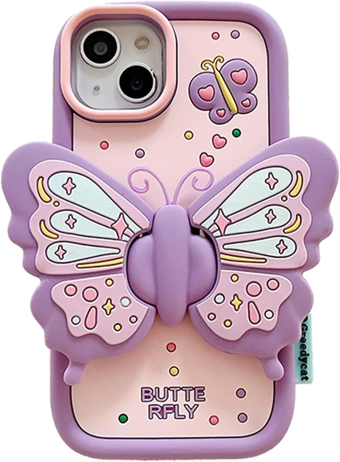 Purple Butterfly Phone Case Compatible with iPhone 15 Pro Max, Cute 3D ...
