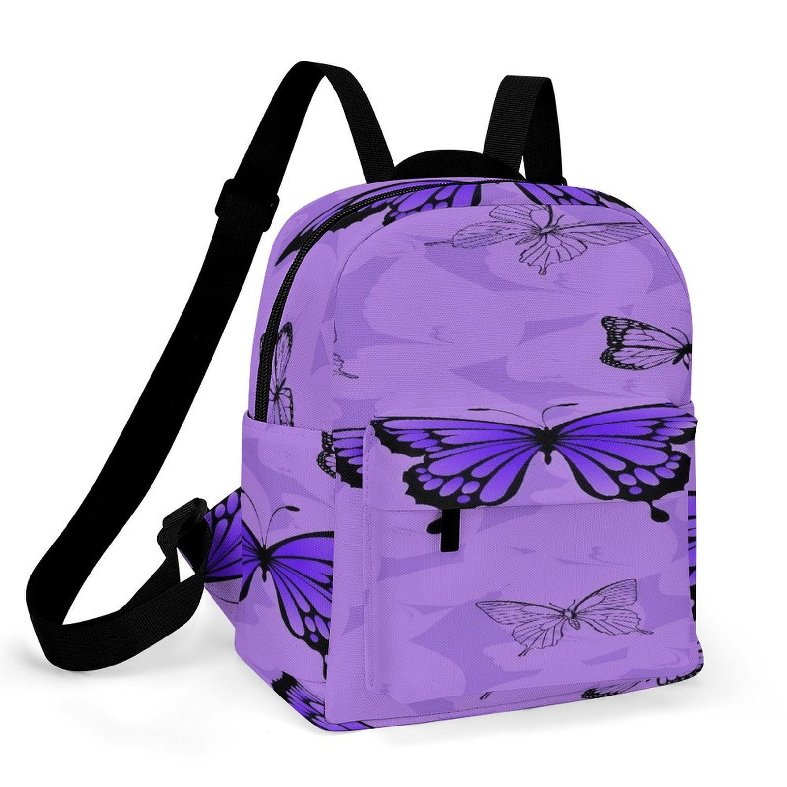 Purple Butterfly Small Backpack Cute Mini Backpacks For Woman ...