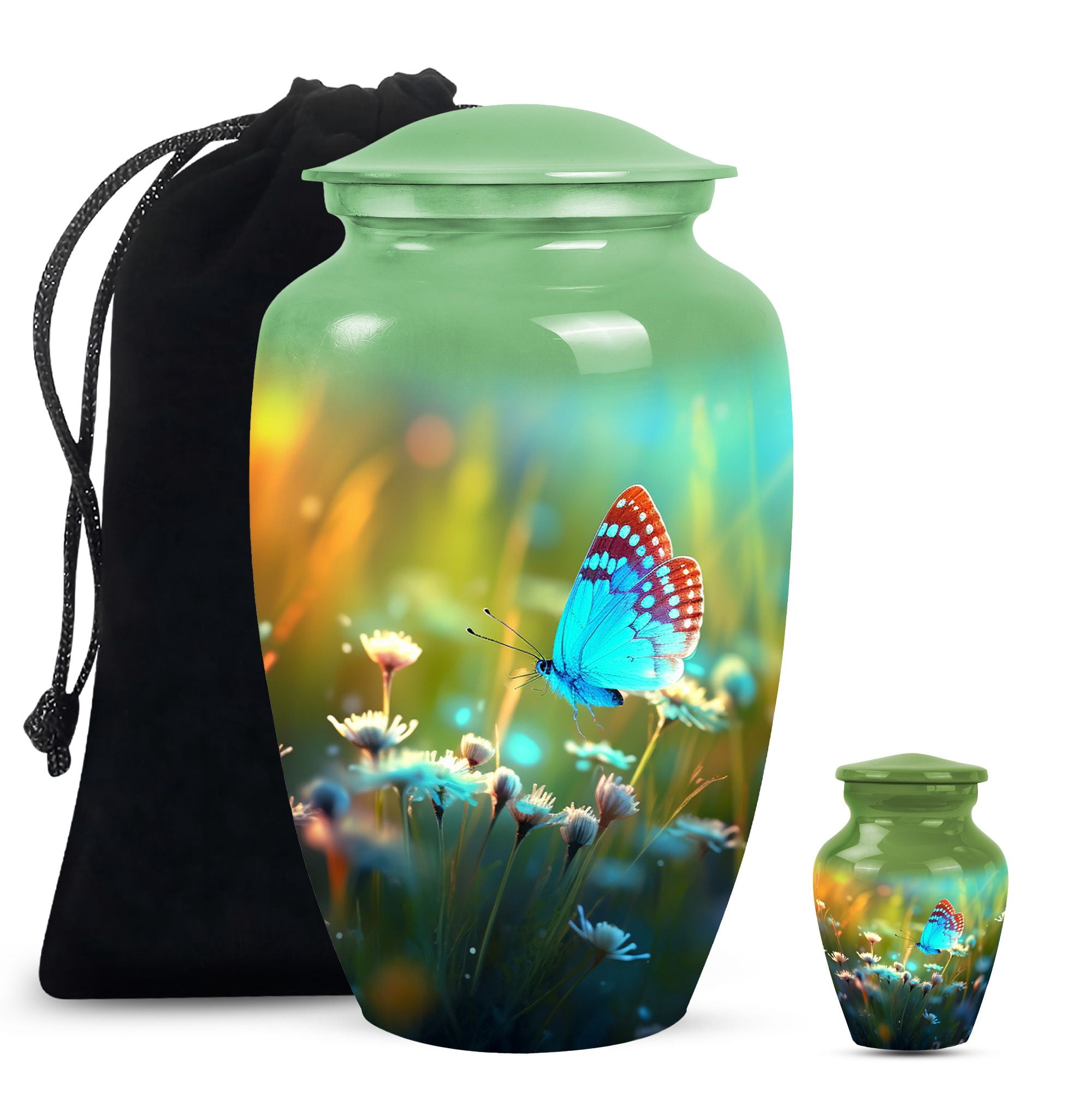 Purple Butterfly Small Urns For Human Ashes Adult Father - Memorial ...