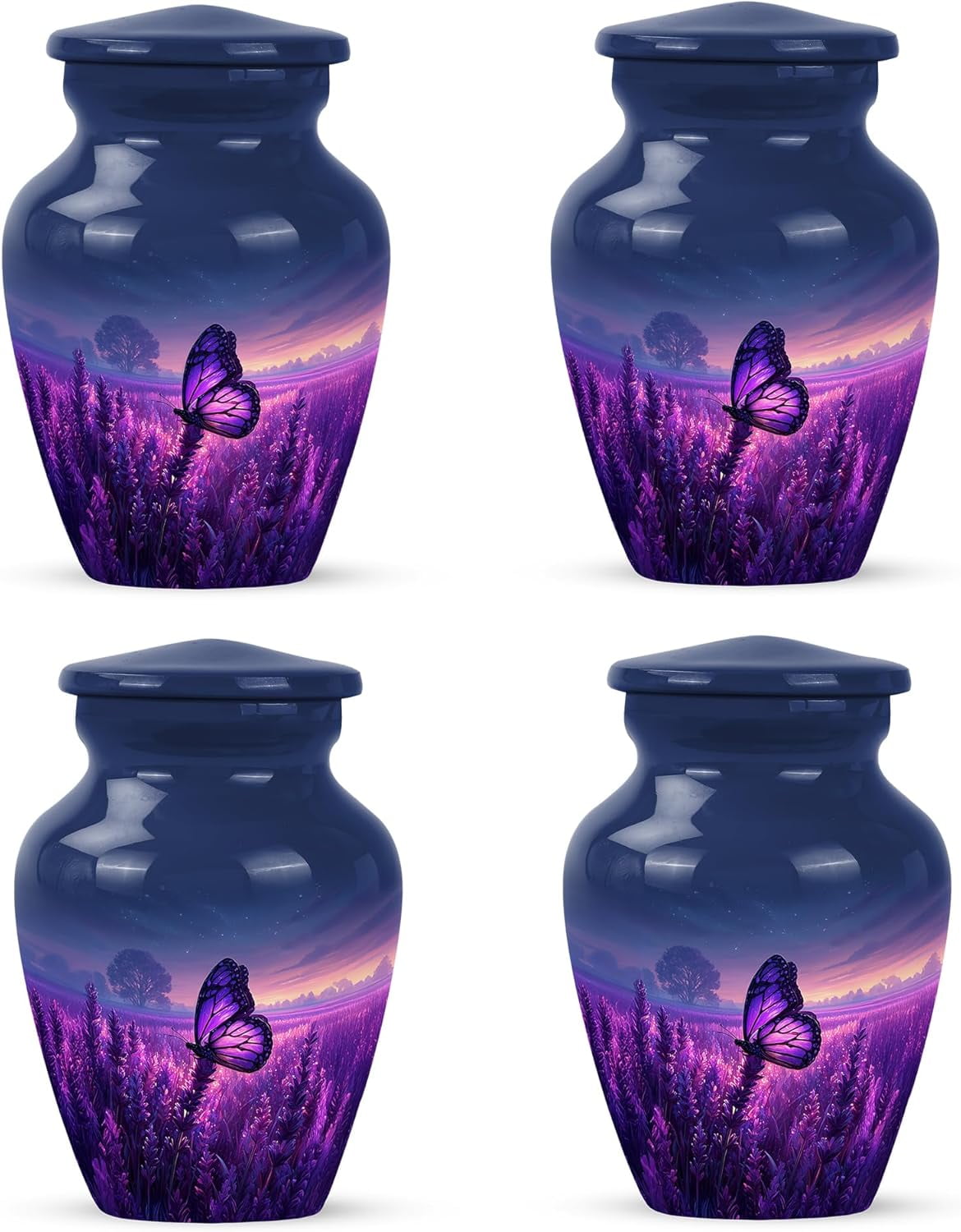 Purple Butterfly Small Urns for Human Ashes Keepsake, Urn for Human ...