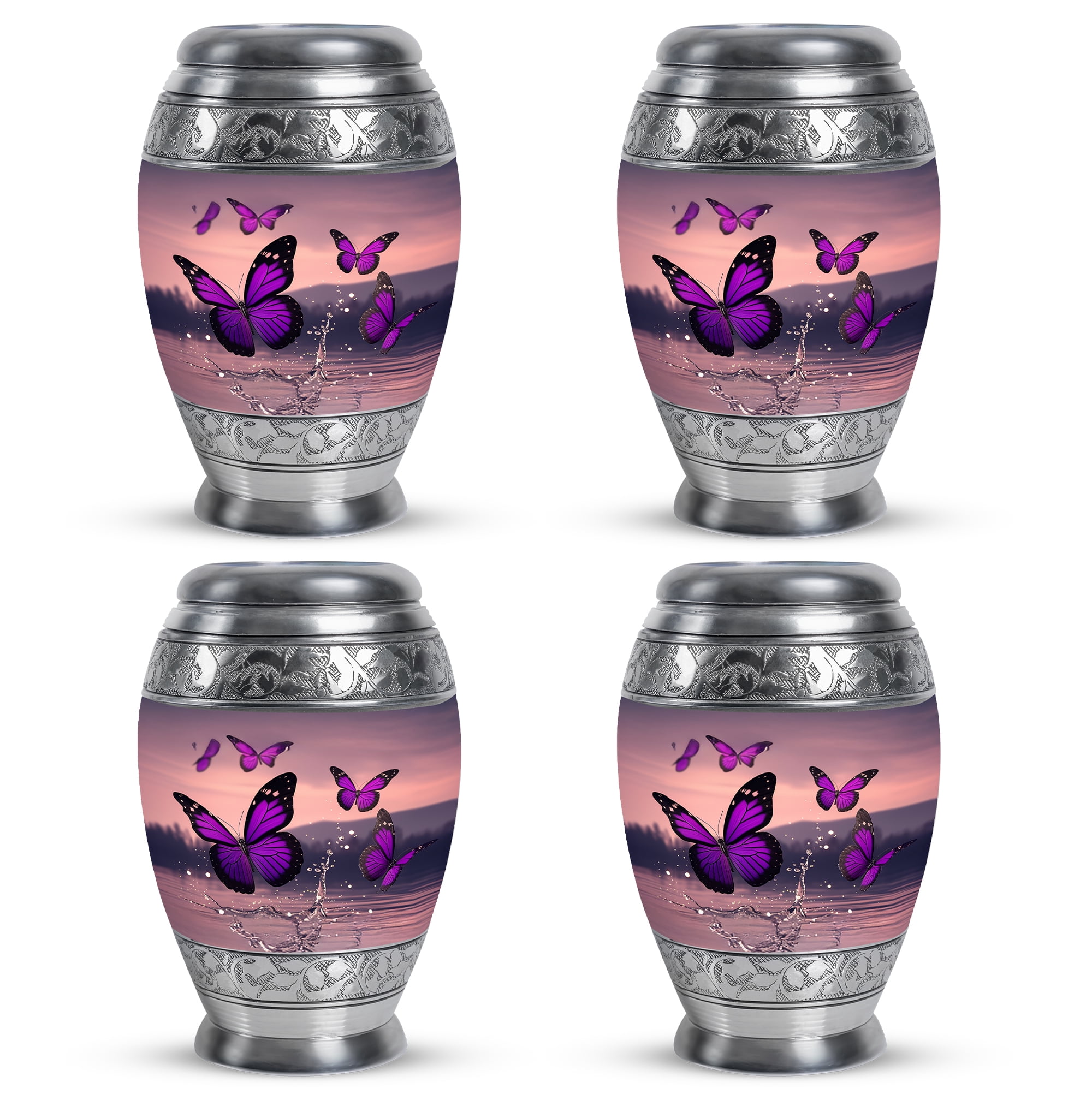 Purple Butterfly Urn for Ashes for Women, Small Cremation Urns for ...