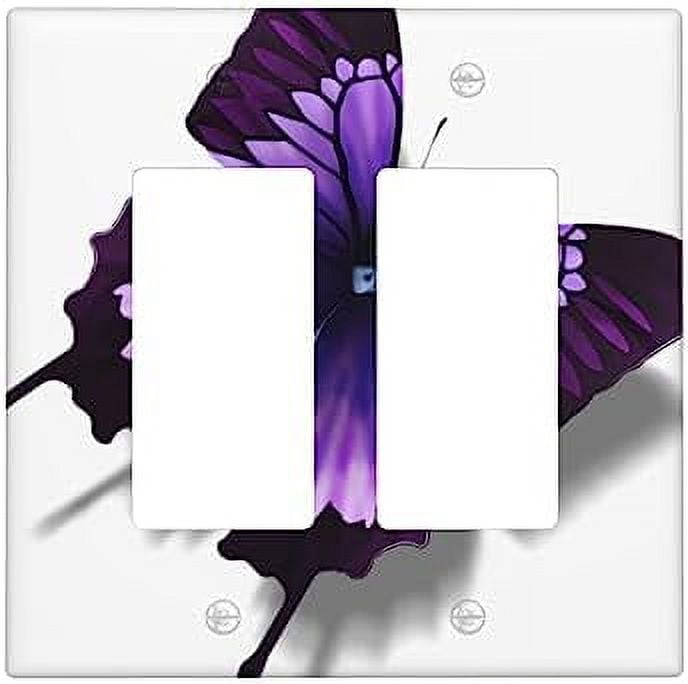 Purple Butterfly Wall Plate Cover 2-Gang Wall Plate Single Gang Light ...