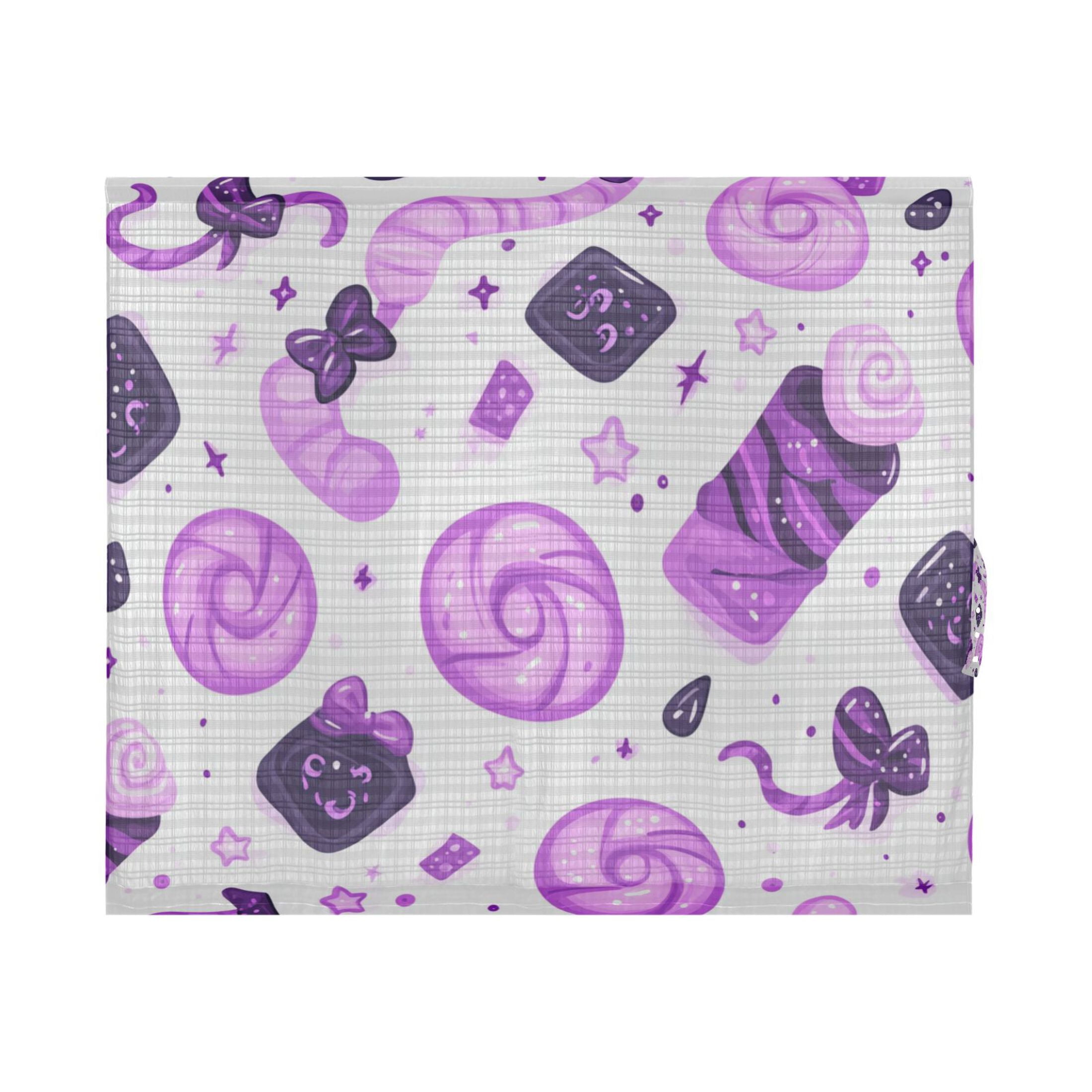 Purple Candy Pattern Door Panels 25x72in Breathable Mesh Privacy UV ...