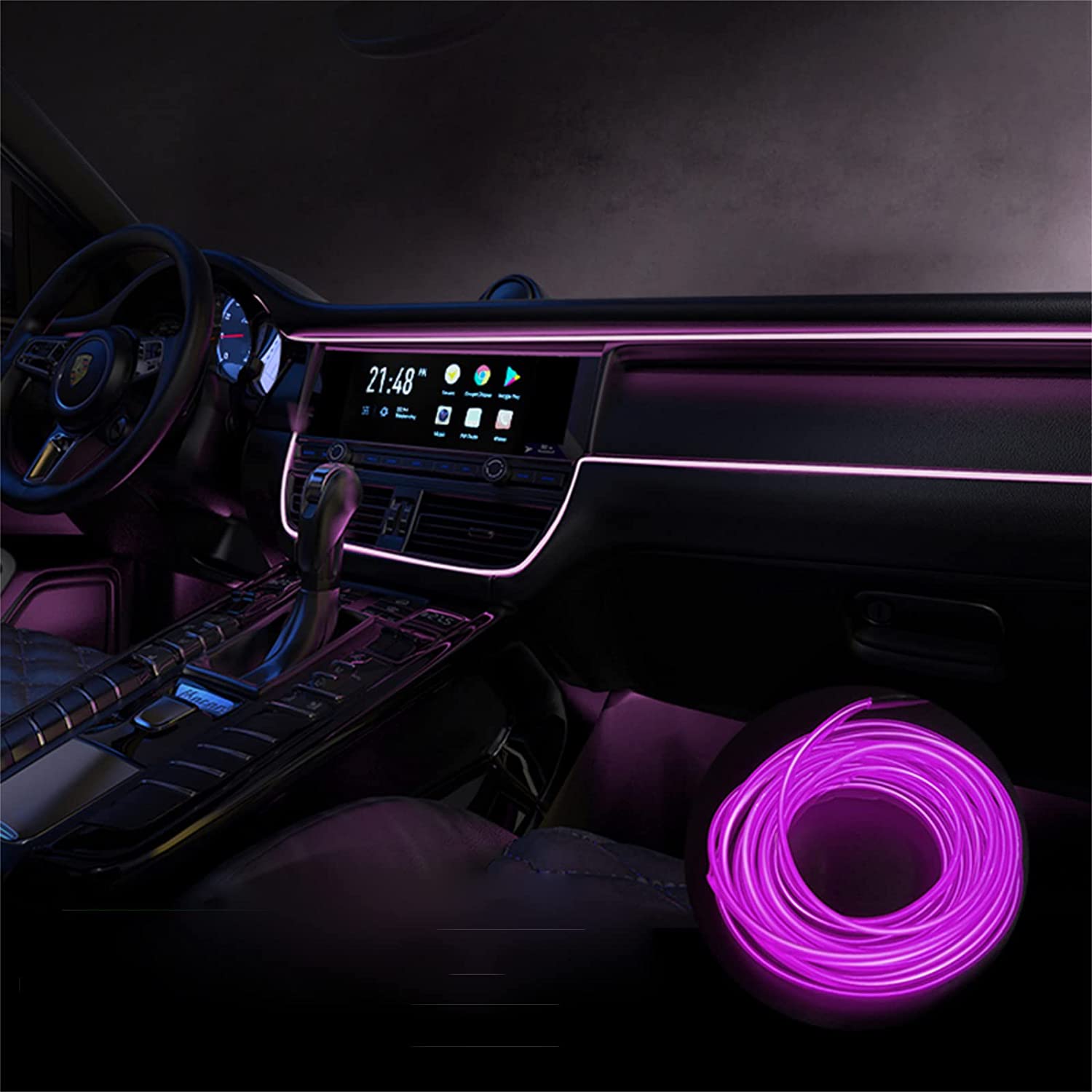 (Purple)Car Interior Lights,5m Car LED Light Strip,5v Auto Interior LED ...