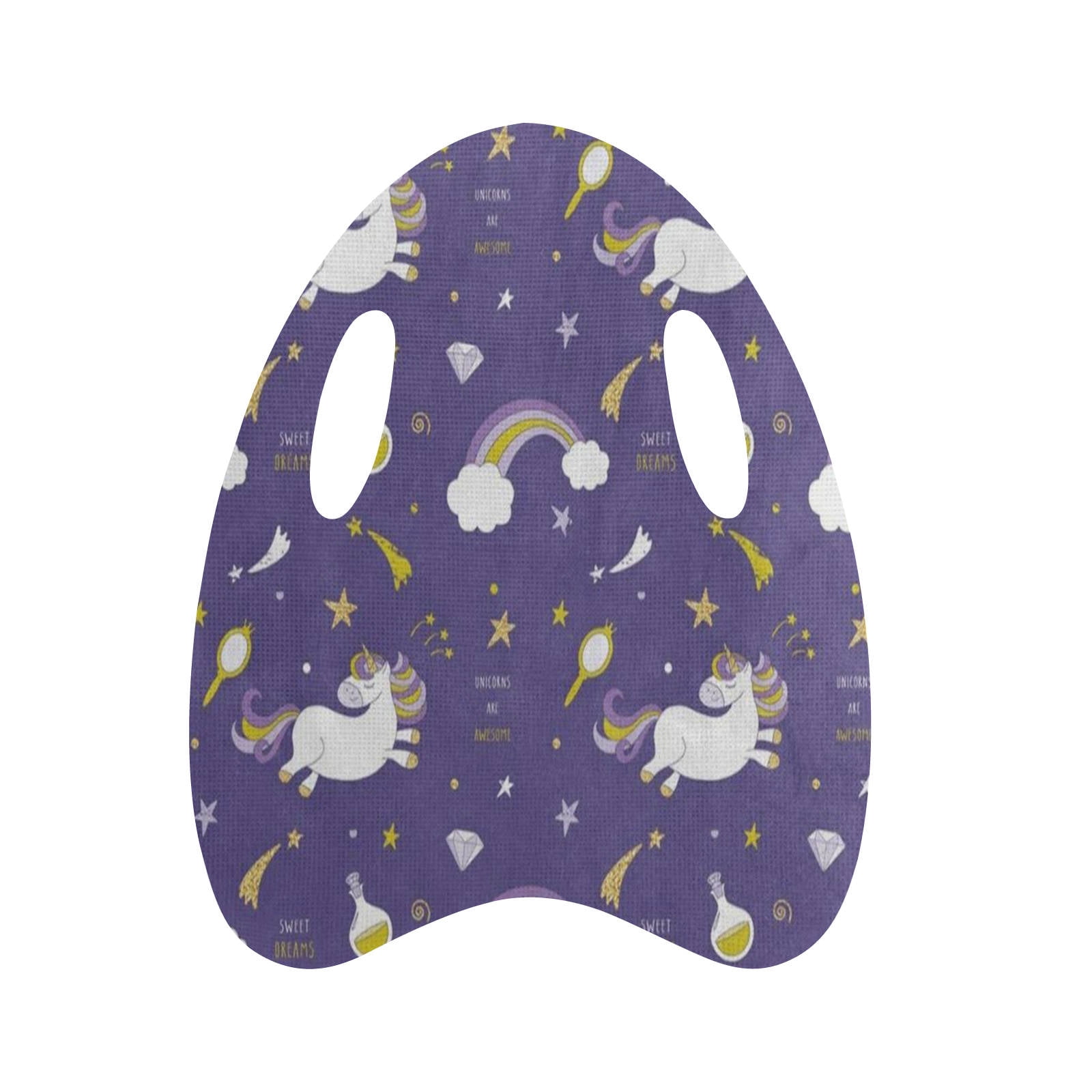 Purple Cartoon Unicorn Rainbow Cloud Star Swimming Board – Kids Swim ...