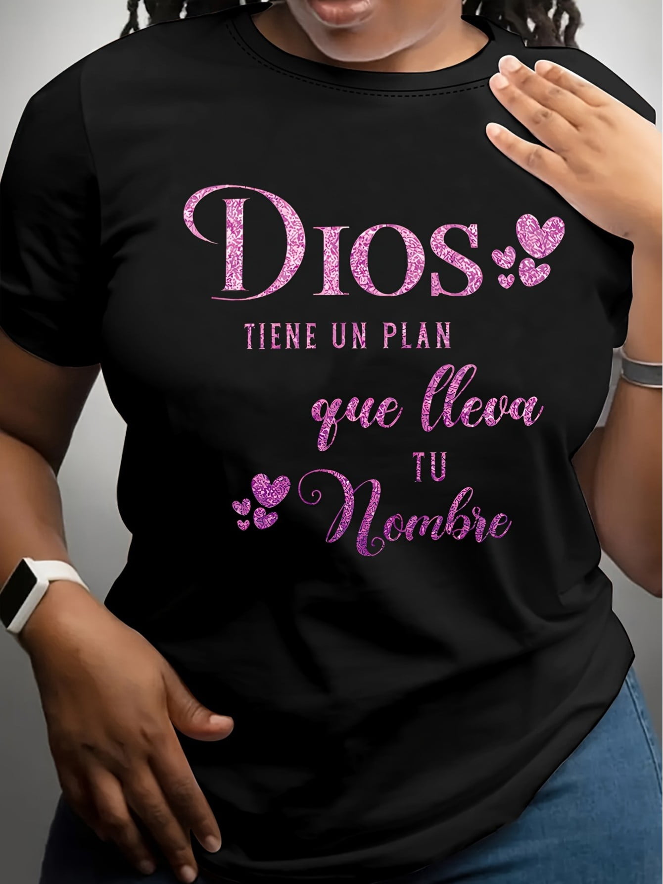 [Purple Casual Crew Neck Top] Women'S Inspirational Quote T-Shirt ...