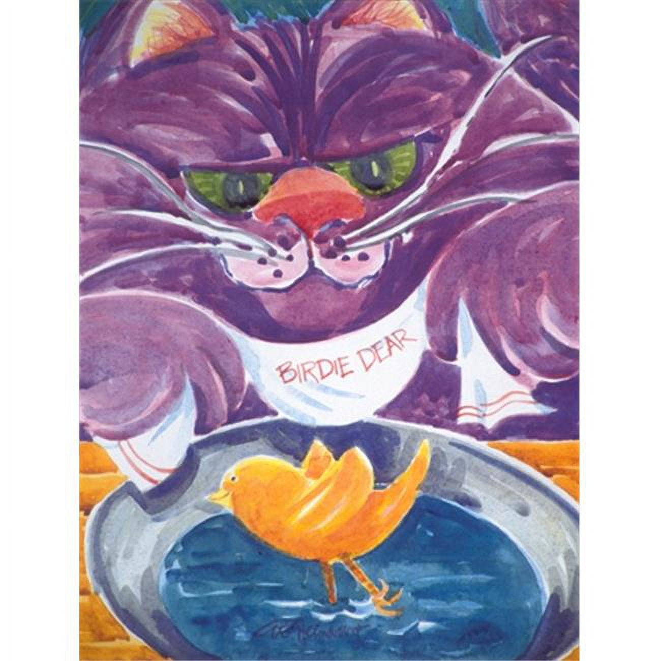Purple Cat Birdie Dear Flag Canvas House Size - Walmart.com