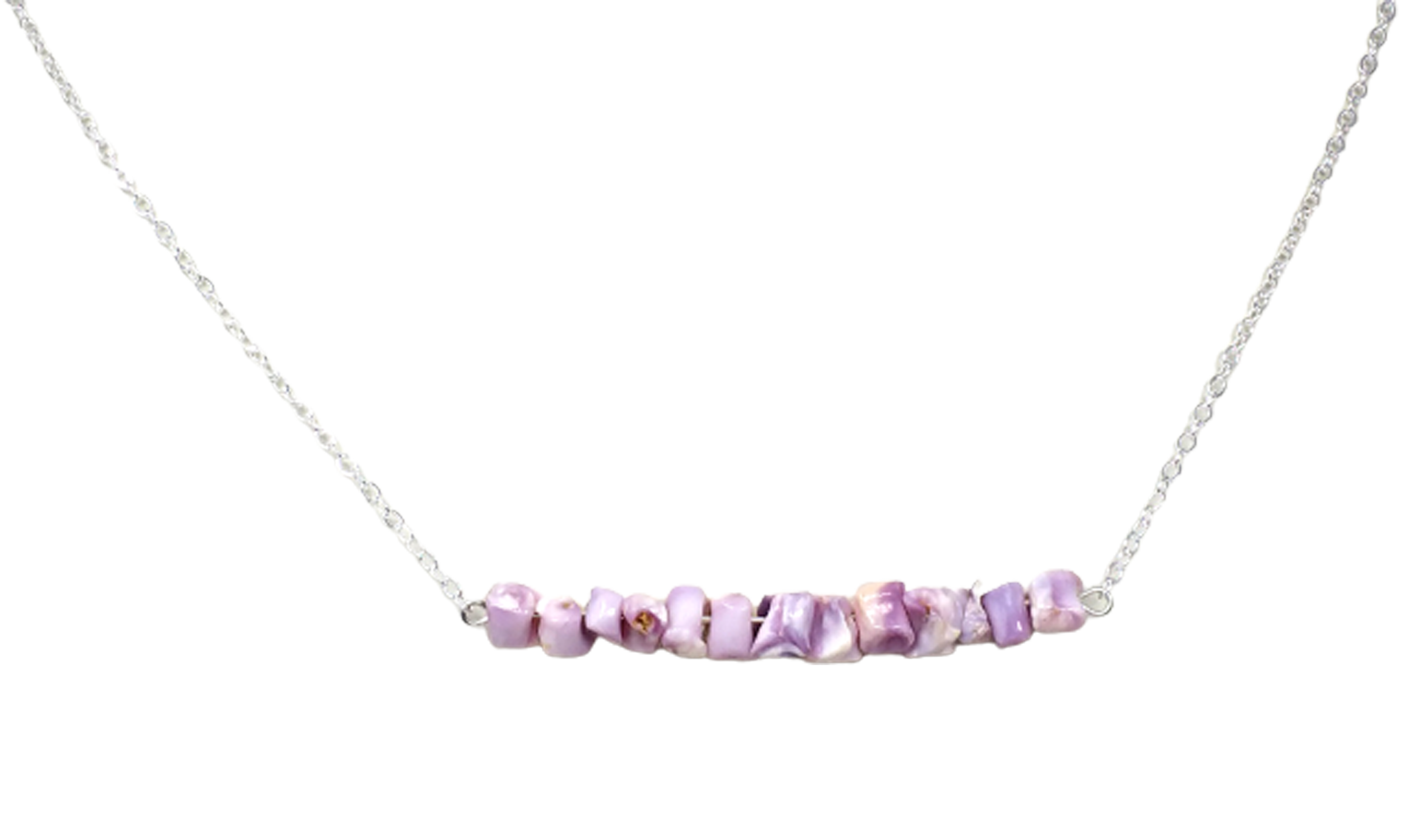 Purple Cebu Beauty Natural Shell Chip Necklace - Walmart.com