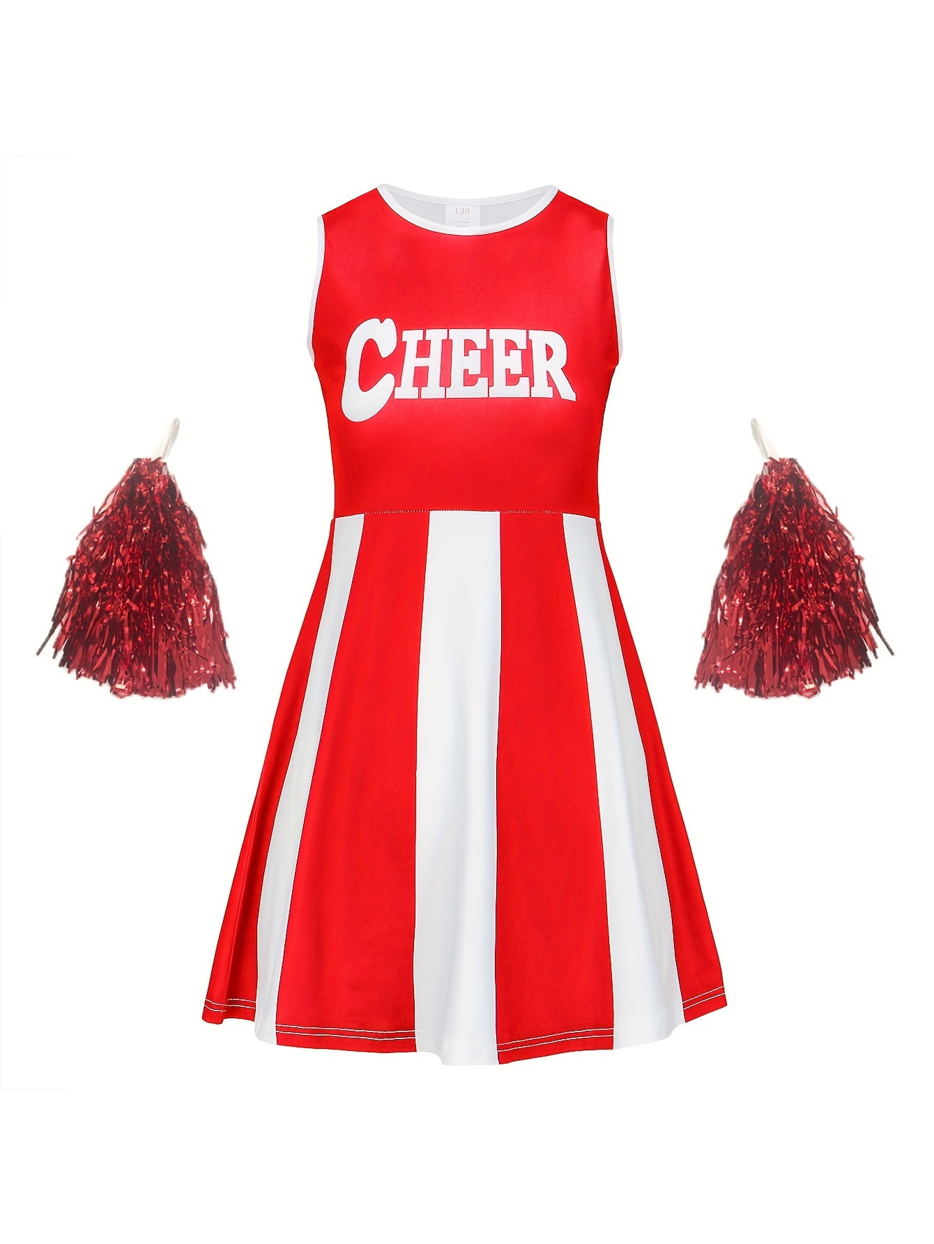 Purple Cheer Cheerleading Dress Cute Sports Children's Pom-poms ...
