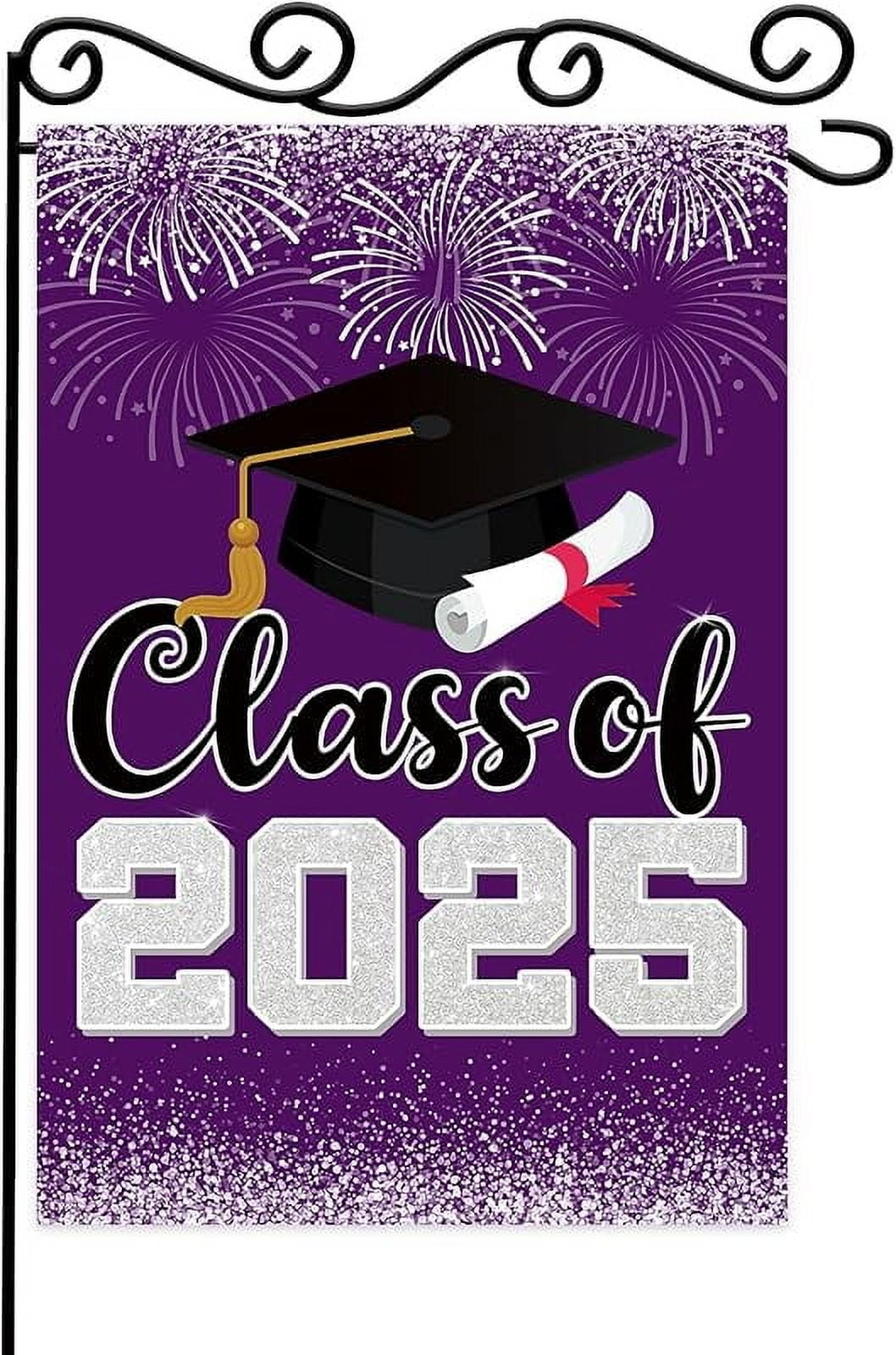 Purple Class of 2025 Graduation Garden Flag,Congratulation To Our Class ...
