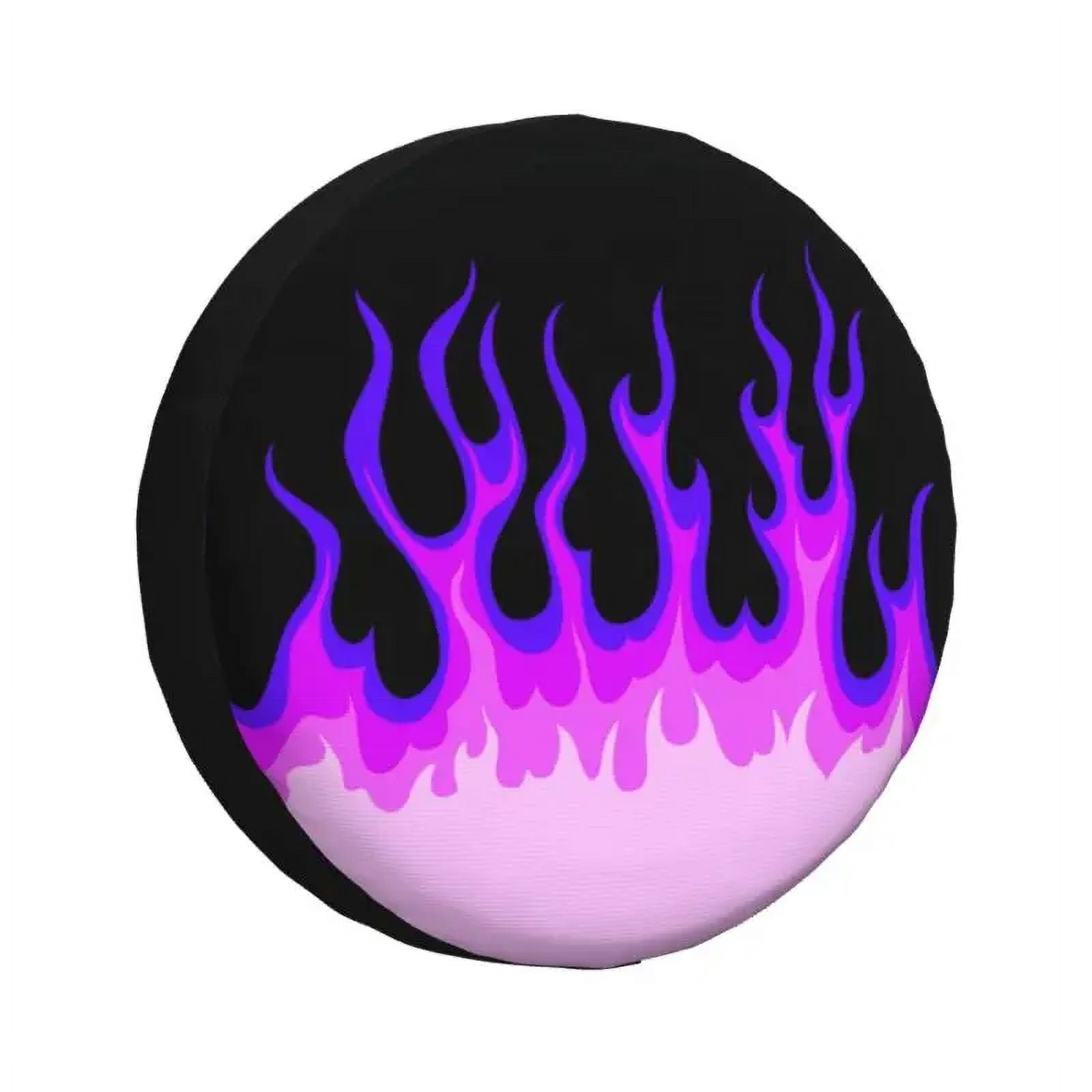 Purple Classic Racing Flames Spare Tire Cover for Grand Cherokee RV SUV ...
