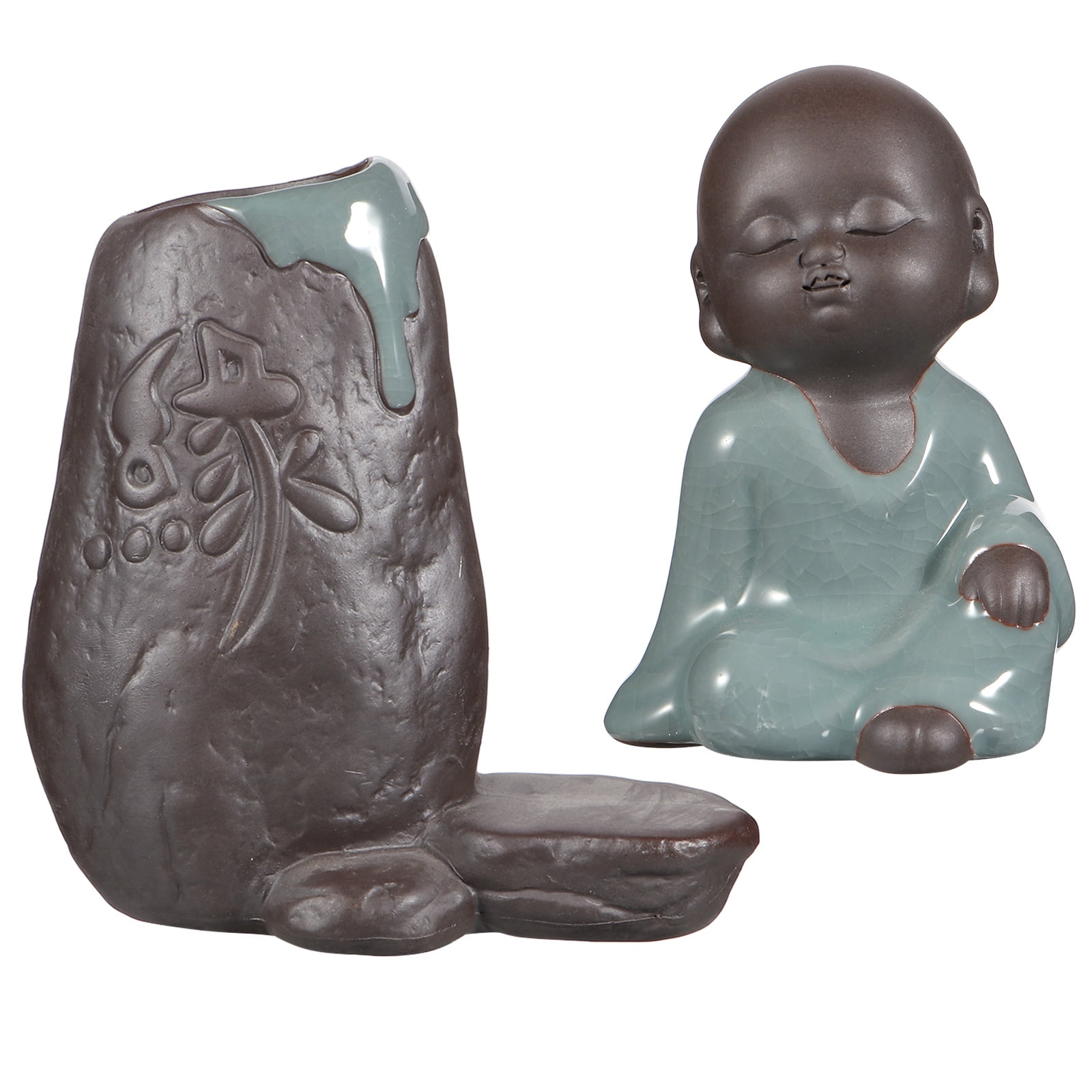 Purple Clay Hydroponic Flower Pot Baby Monk Cactus Pots Indoor Plant ...