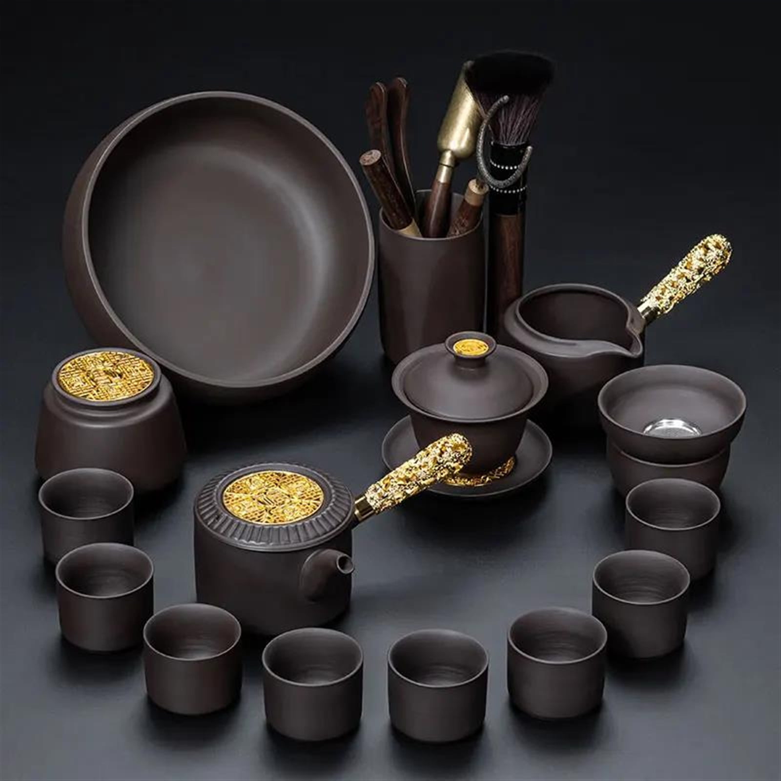 Purple Clay Luxury Tea Set Chinese Handmade Gift Teapot And Cup Set ...