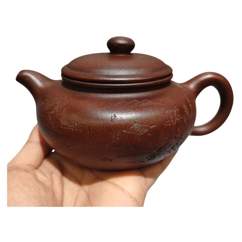 Purple Clay Tea Set Teapot Teaware White Classic Ornamental Vessel ...