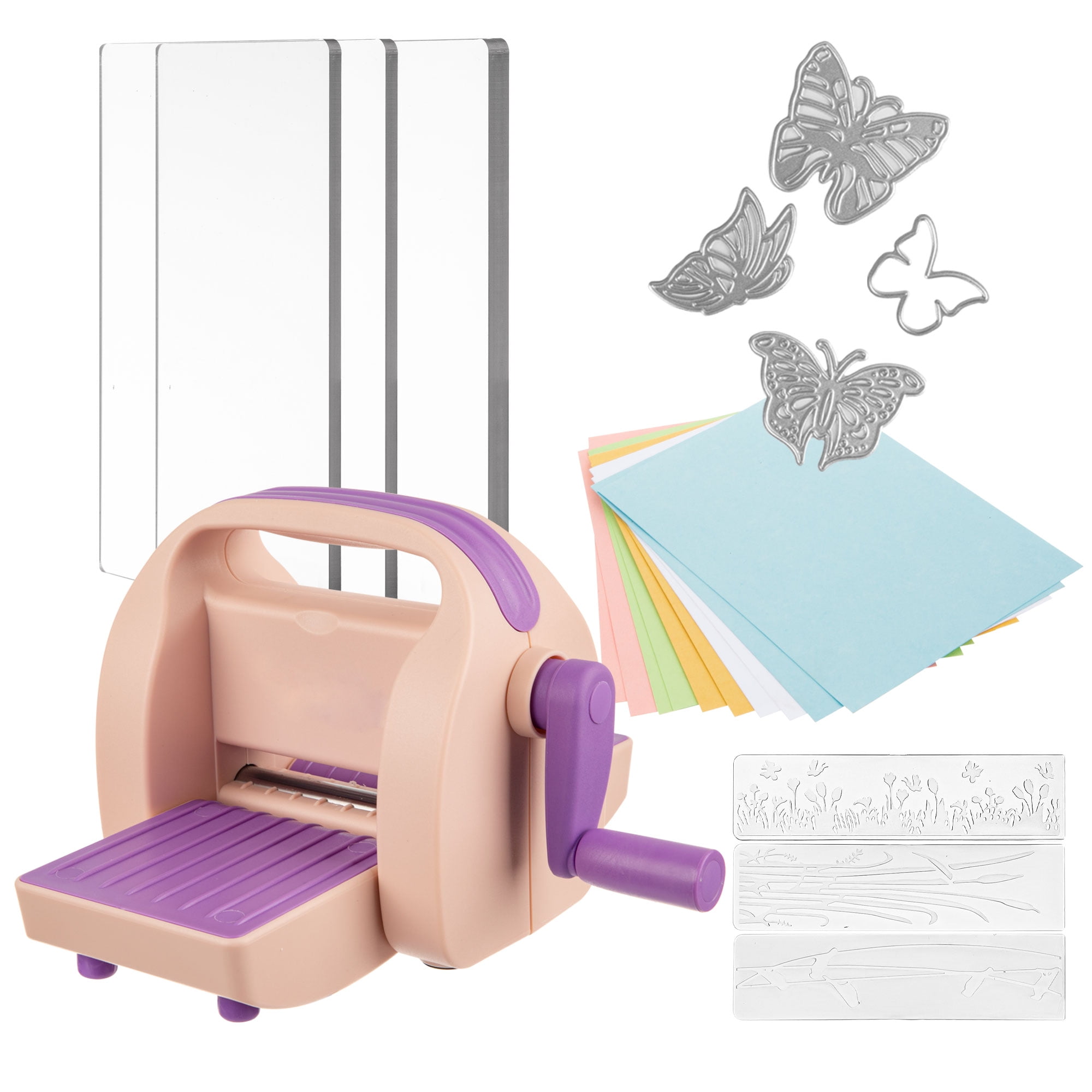 Purple Color Mini Die Cutting & Embossing Machine, 3 Inch Opening ...