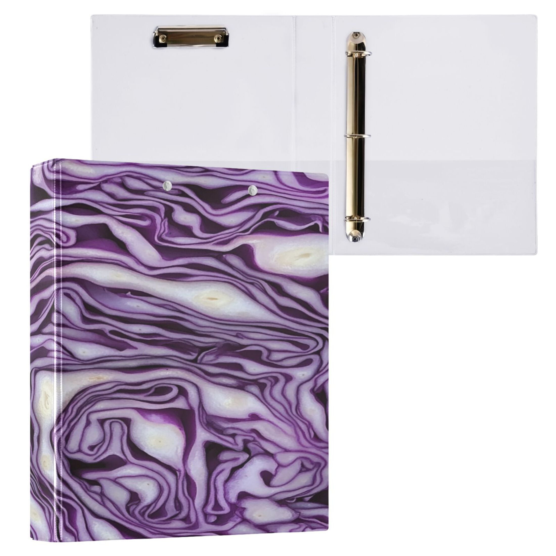 Purple Color Texture3 Ring Hardcover Binders 1.5in Round Rings for ...