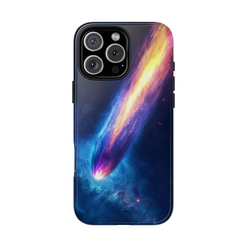 Purple Comet Fiery Trail Across Space Scene iPhone Case 17 through 11 ...