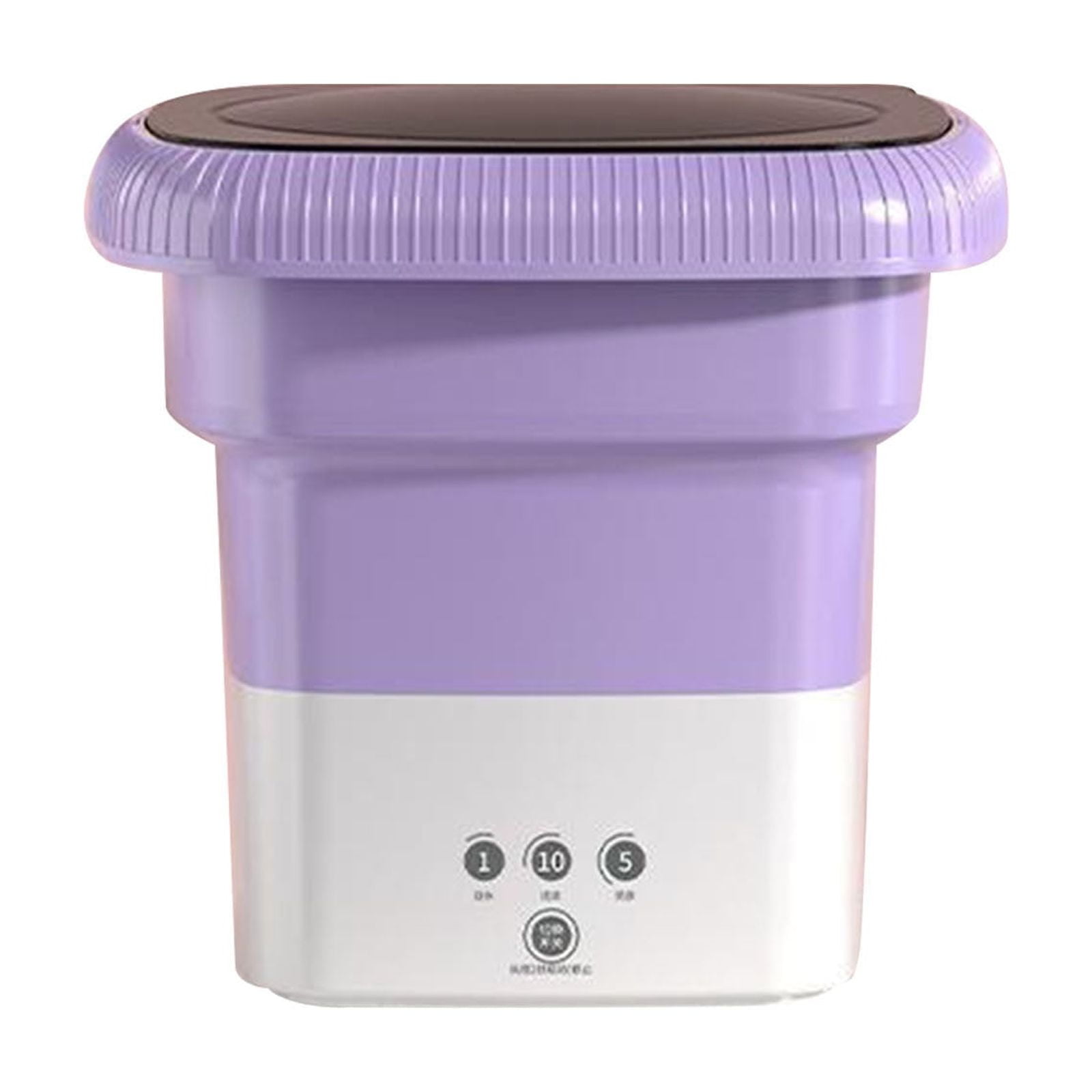 Purple Compact Portable Washing Machine Foldable Design With Spin Dry ...