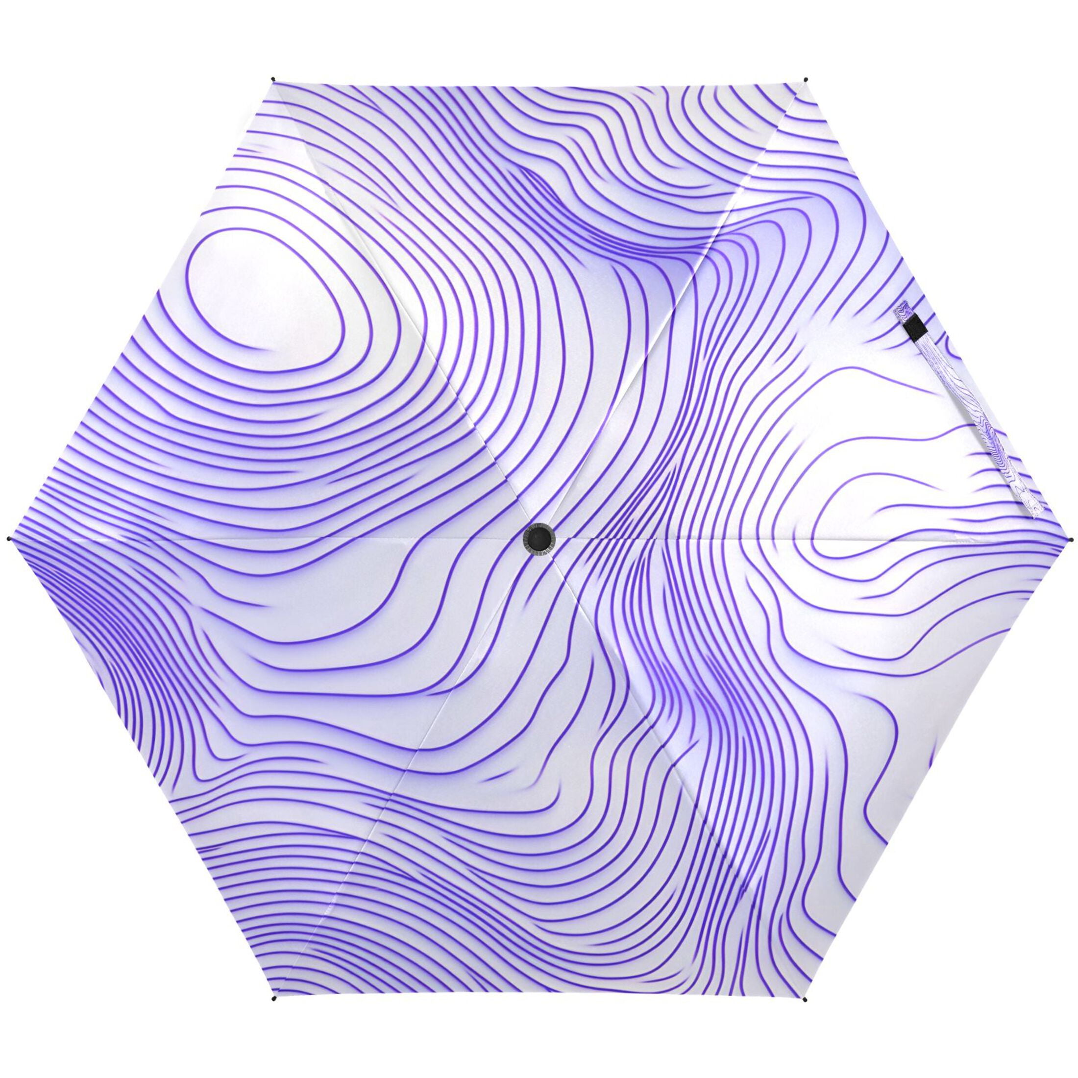 Purple Contour Lines Pattern Umbrellas for Sun Auto Open Close UV50 ...