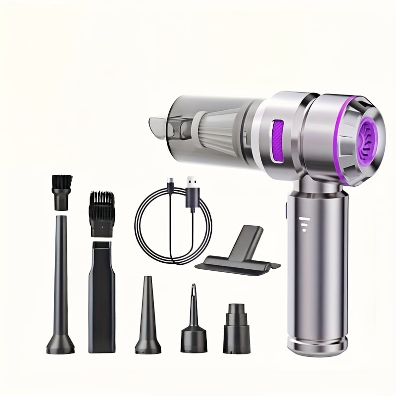 Purple Cordless Car Vacuum - 20000PA, 4-in-1 Air Duster/Blower ...