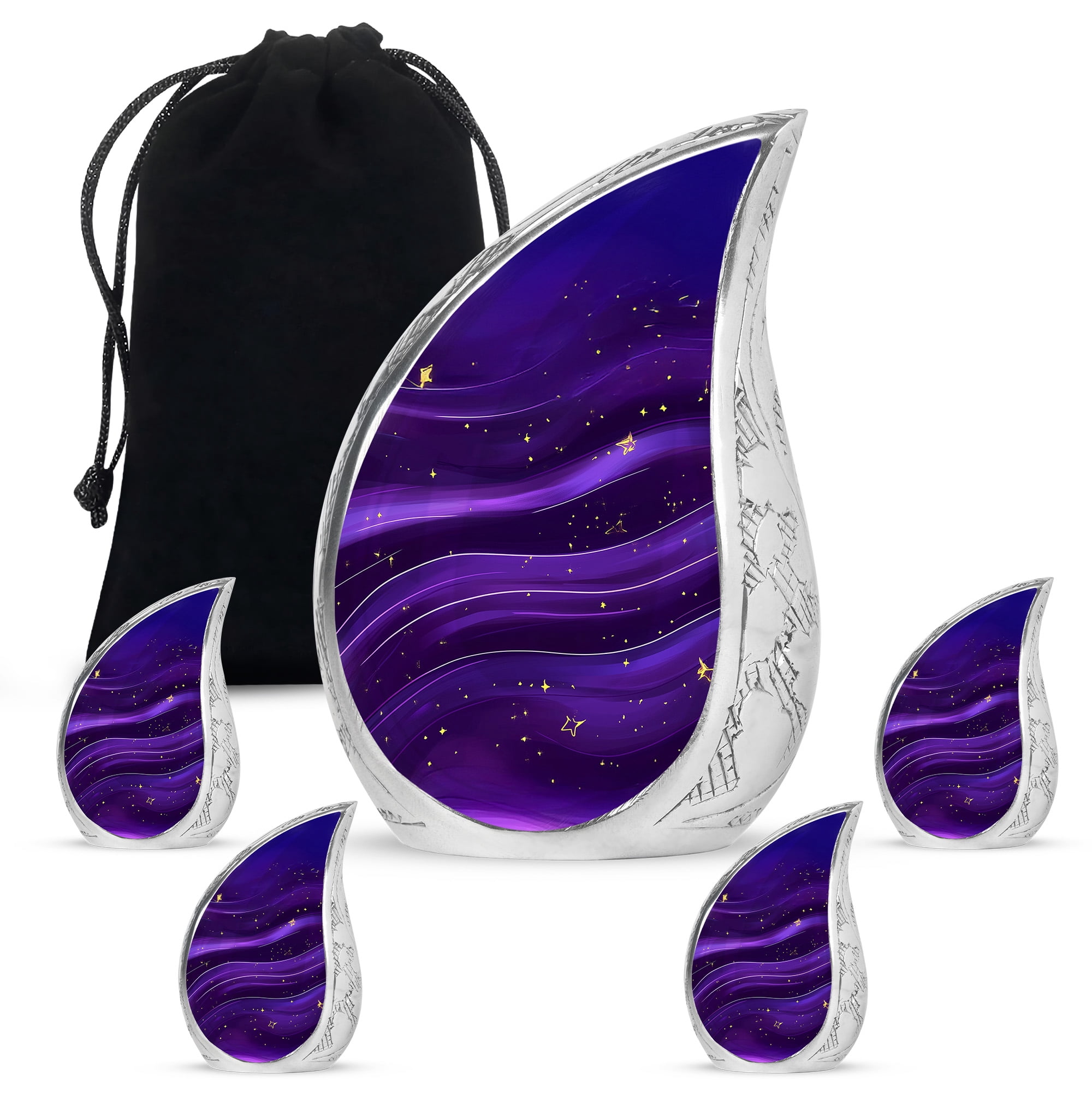 Purple Cosmos Large Urns For Ashes Adult Father - Burial Keepsake Urn ...